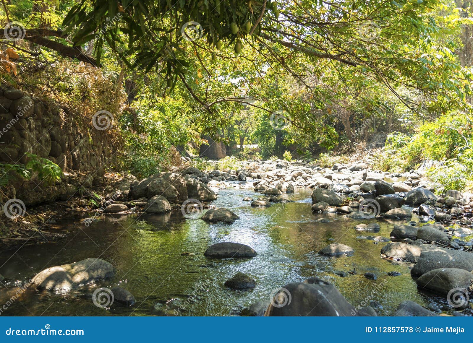 Rocky calm stream stock photo. Image of scenic, rock - 112857578