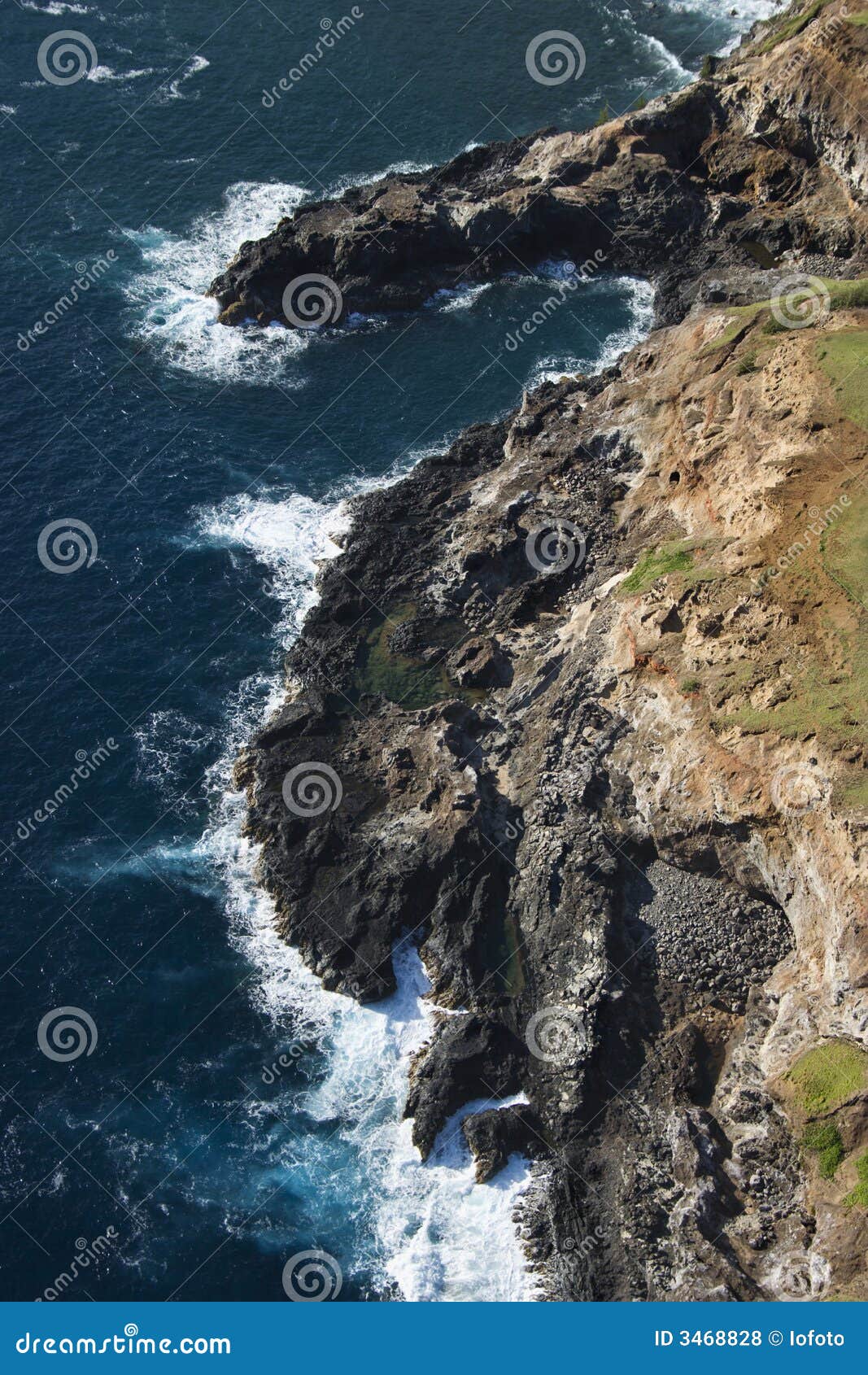 A Rocky Cliff With A Layered Structure Of Sedimentary Rocks Stock ...