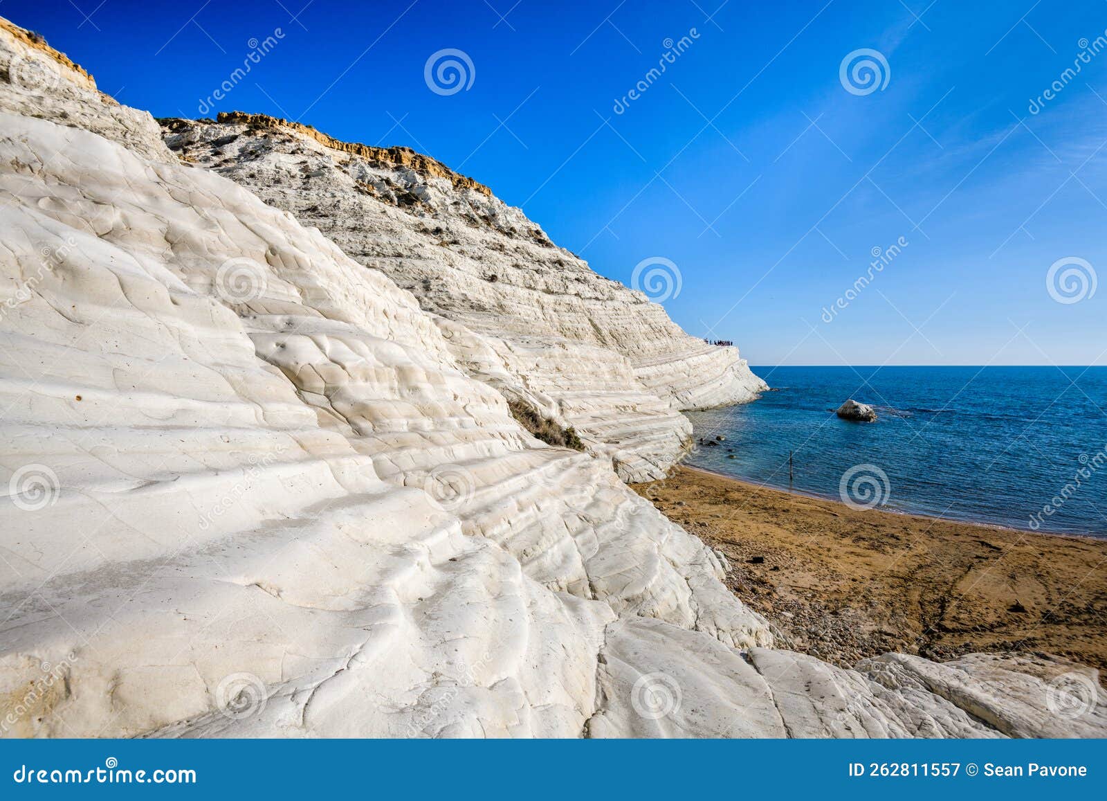 Rocky Cliff of the Steps of the Turks in Agrigento, Sicily Stock Image ...