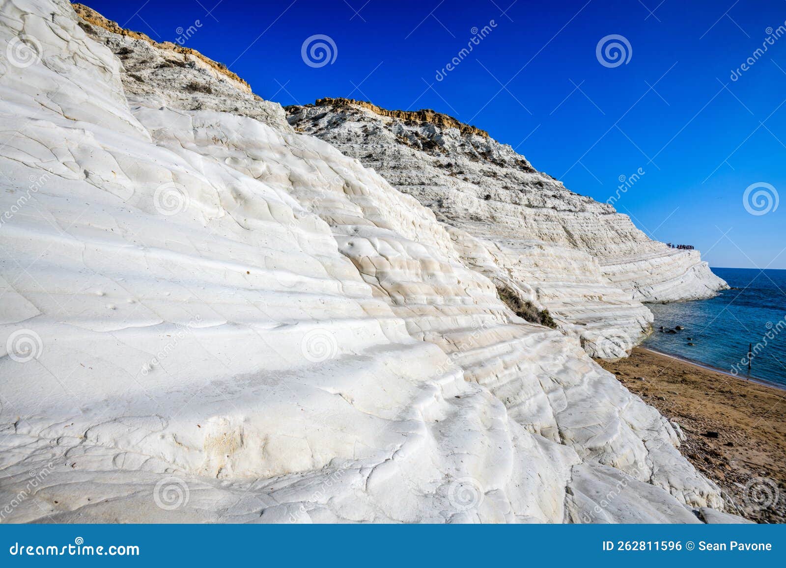 Rocky Cliff of the Steps of the Turks in Agrigento, Sicily Stock Photo ...