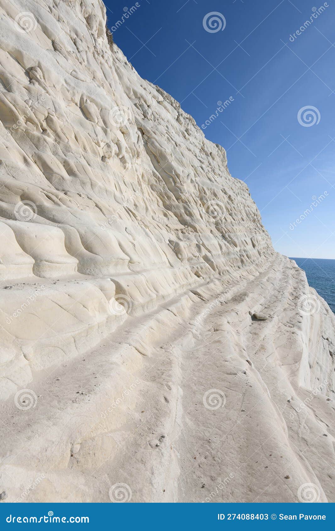 Rocky Cliff of the Steps of the Turks in Agrigento, Sicily, Italy Stock ...