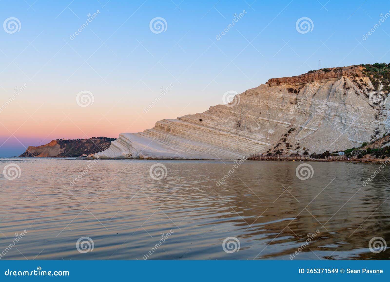 Rocky Cliff of the Steps of the Turks in Agrigento, Sicily Stock Image ...