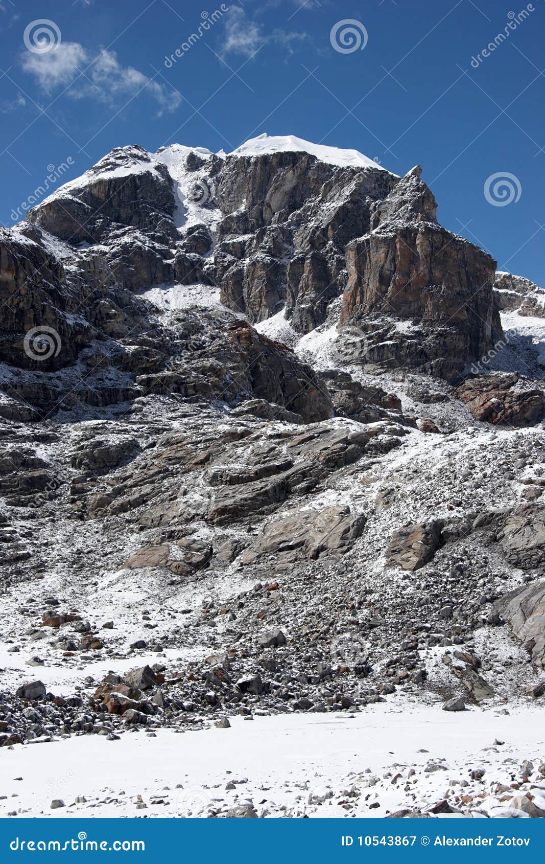 A Rocky Cliff With A Layered Structure Of Sedimentary Rocks Stock ...