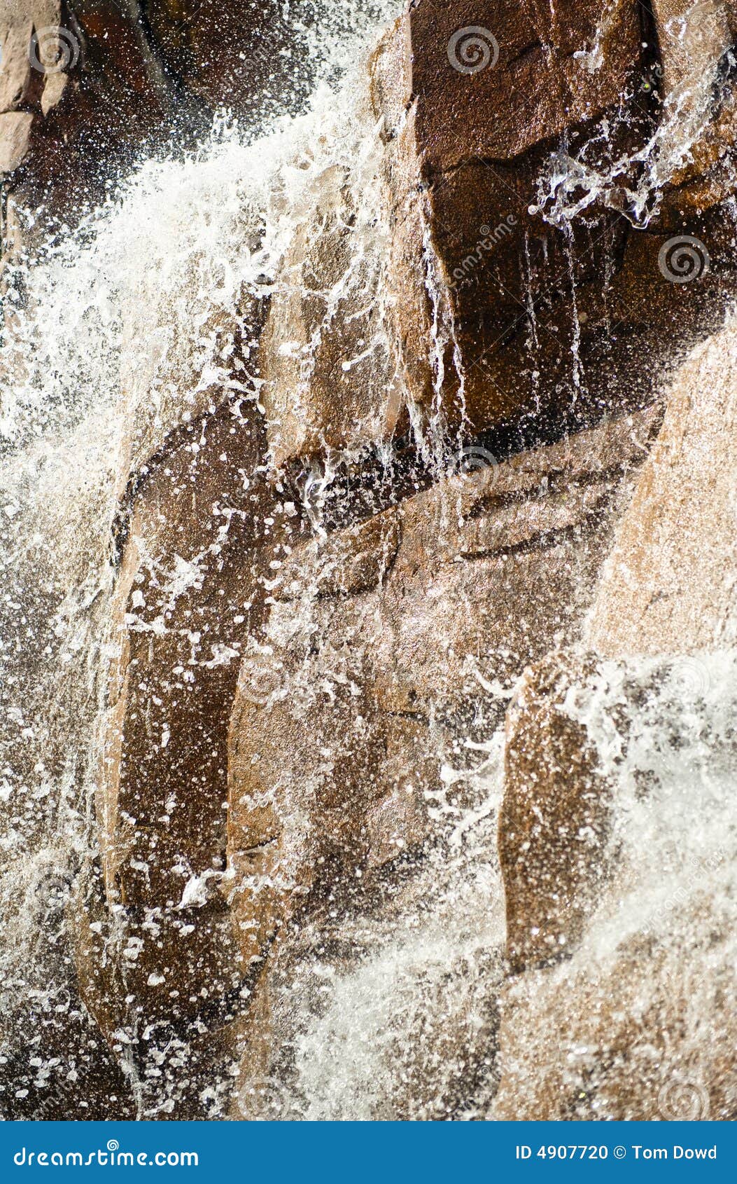 Rocky cliff waterfall stock photo. Image of bright, rocks - 4907720
