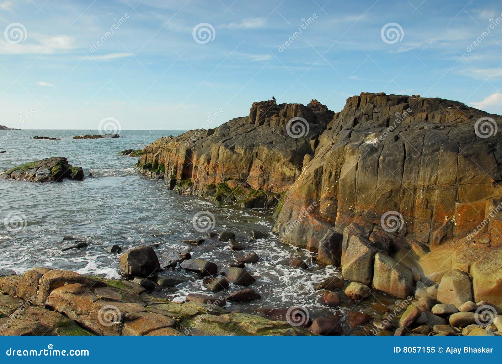 Rocky coast stock image. Image of rocky, natural, black - 8057155