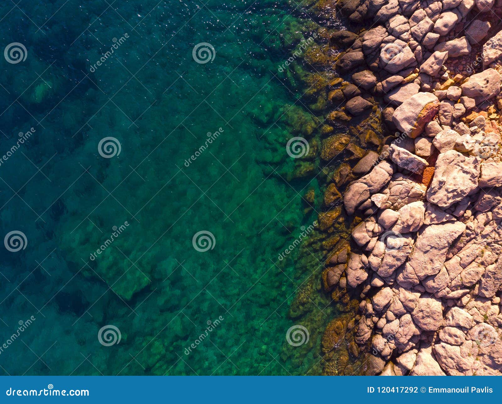 Rocky Coast from Above, Greece. Stock Photo - Image of aqua, aegean ...