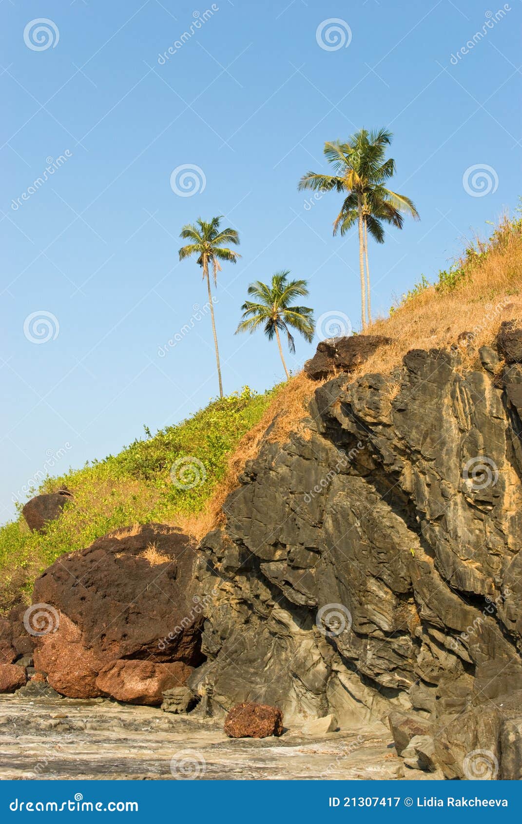 Rocky Coast of Arabian Sea in Goa Stock Image - Image of rock, climate ...