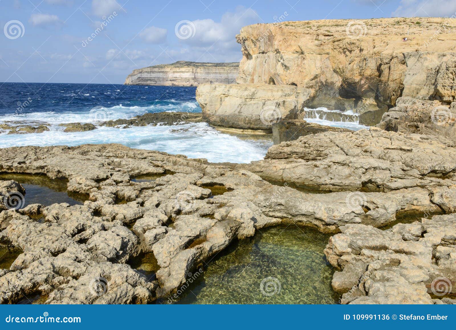 The Rocky Coast Near Missing Azure Window in Gozo Island, Malta. Stock ... The Rocky Coast Near Missing Azure Window in Gozo Island, Malta. Stock ...