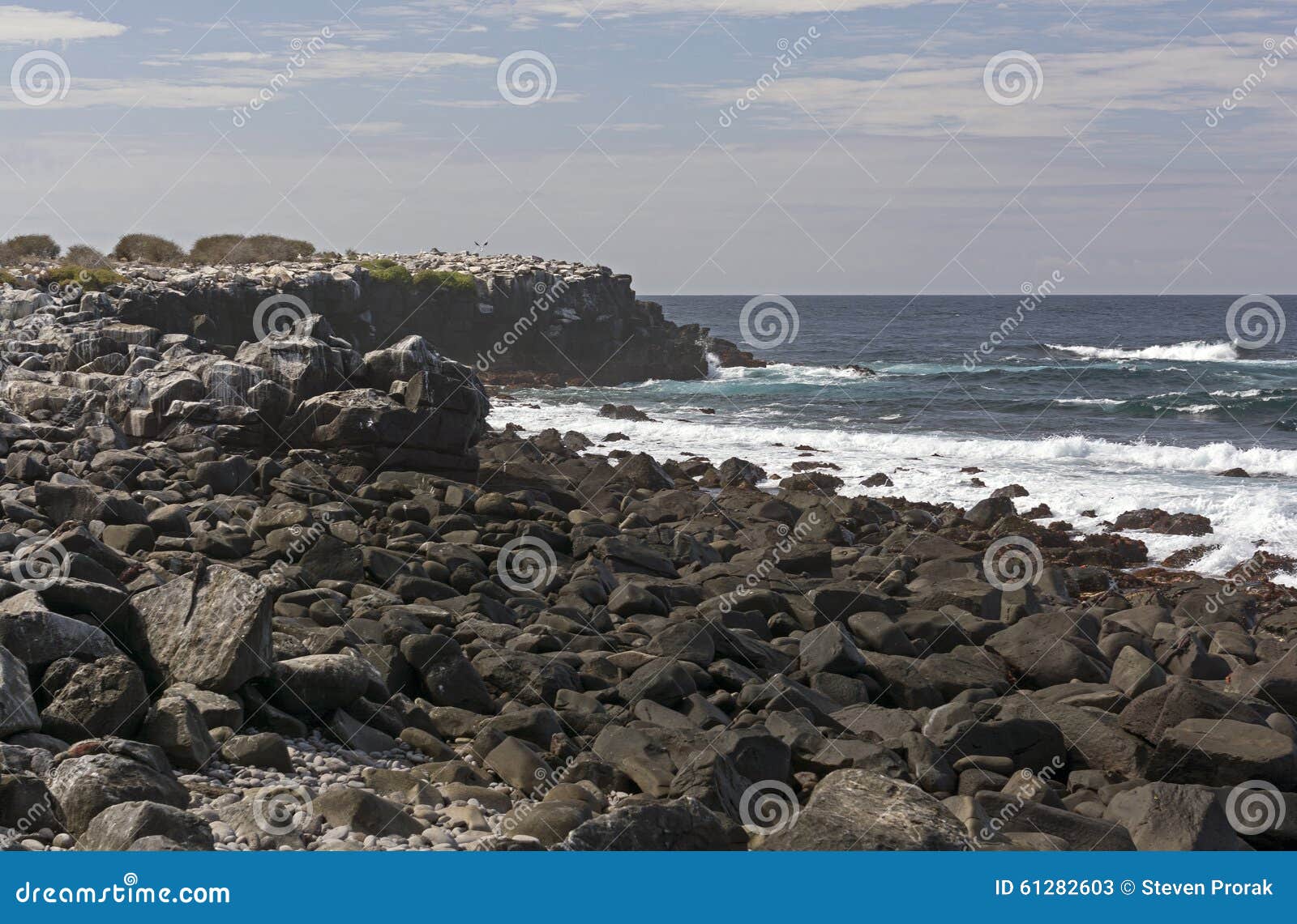 Rocky Coast on a Remote Island Stock Image - Image of pretty, island ...