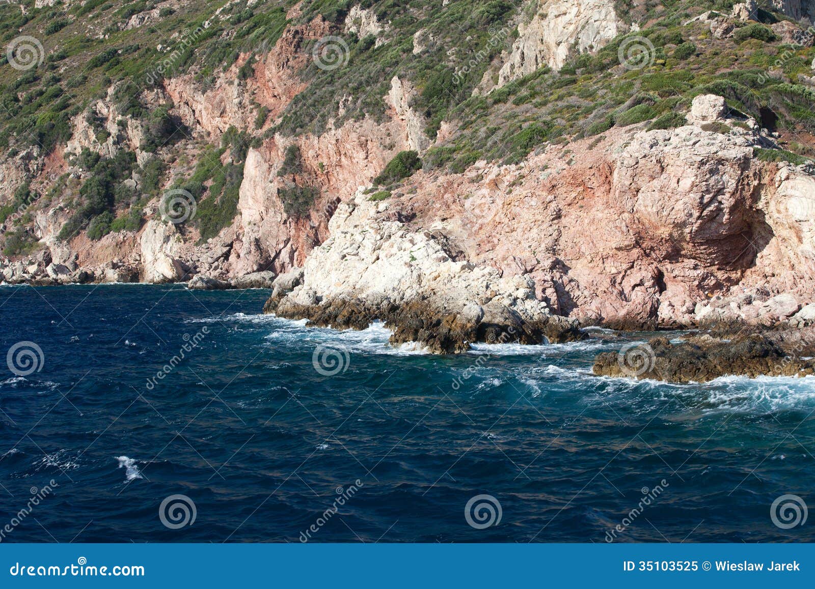 Rocky Coast of Turkey South of Bodrum Stock Image - Image of landscaped ...