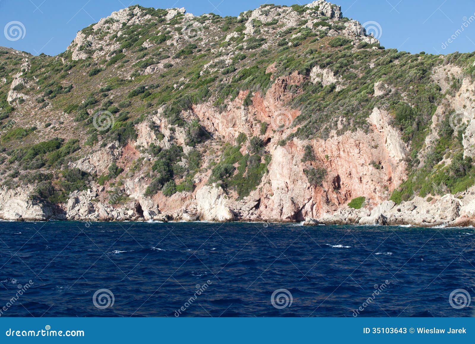 Rocky Coast of Turkey South of Bodrum Stock Image - Image of stone ...