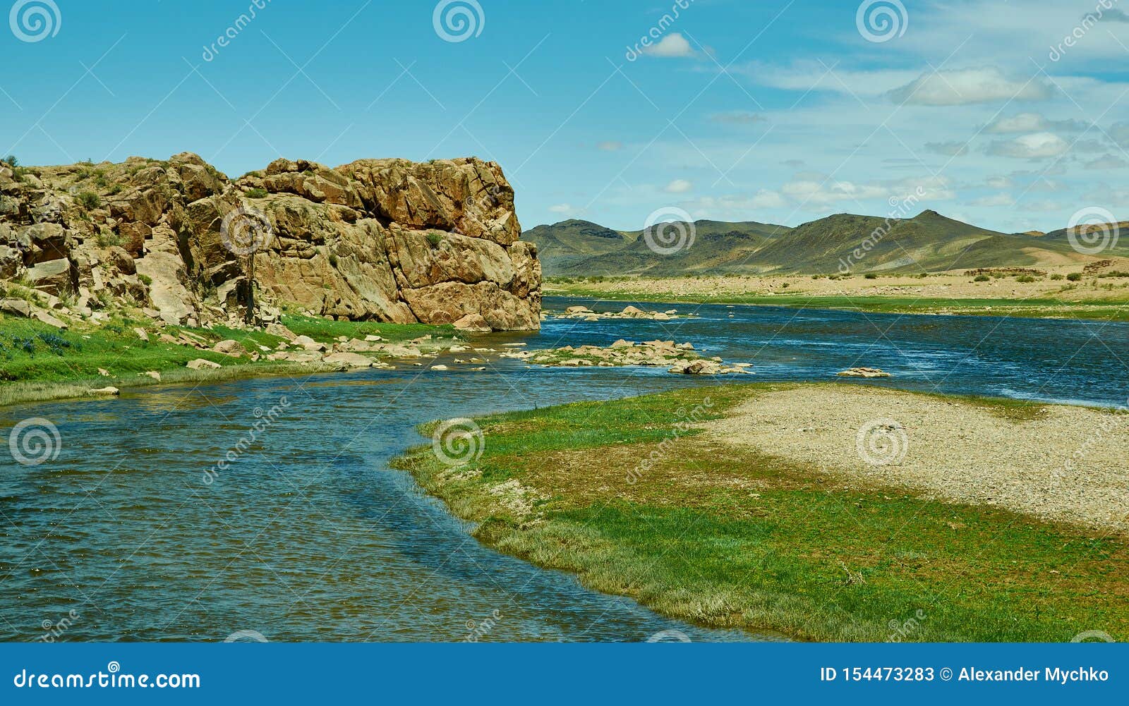 Rocky coast Zavkhan River stock image. Image of asian - 154473283