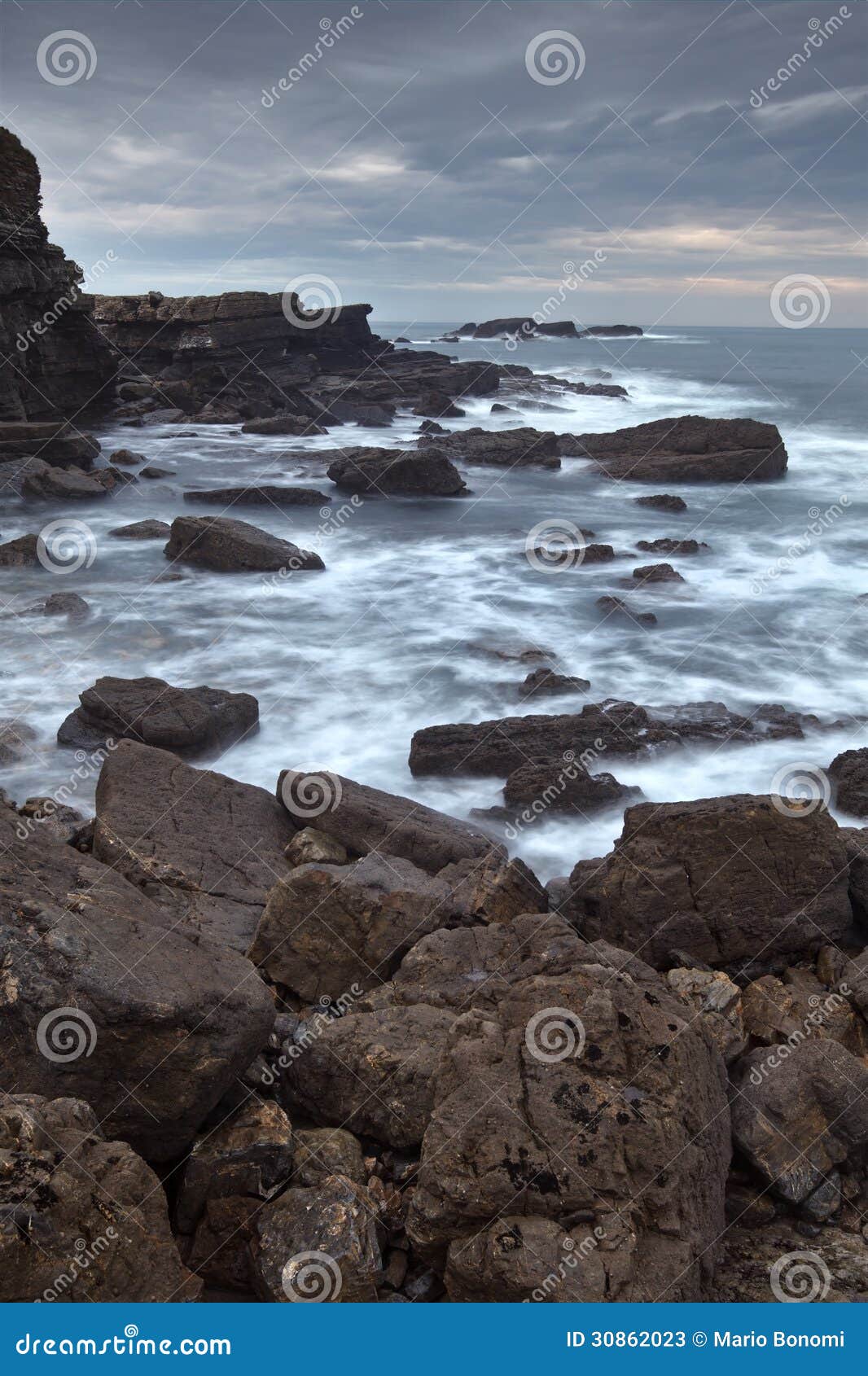 Rocky coasts stock image. Image of wave, coastline, sunrise - 30862023