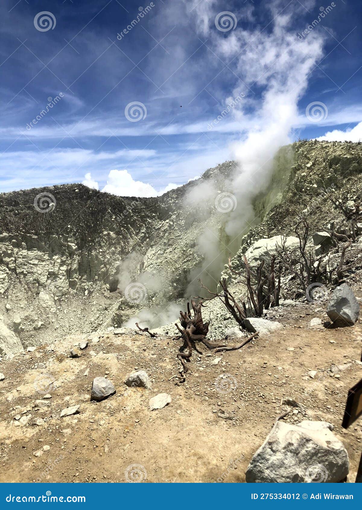 Rocky Crater on Mount Sindoro Stock Photo - Image of mountain, sumbing ...