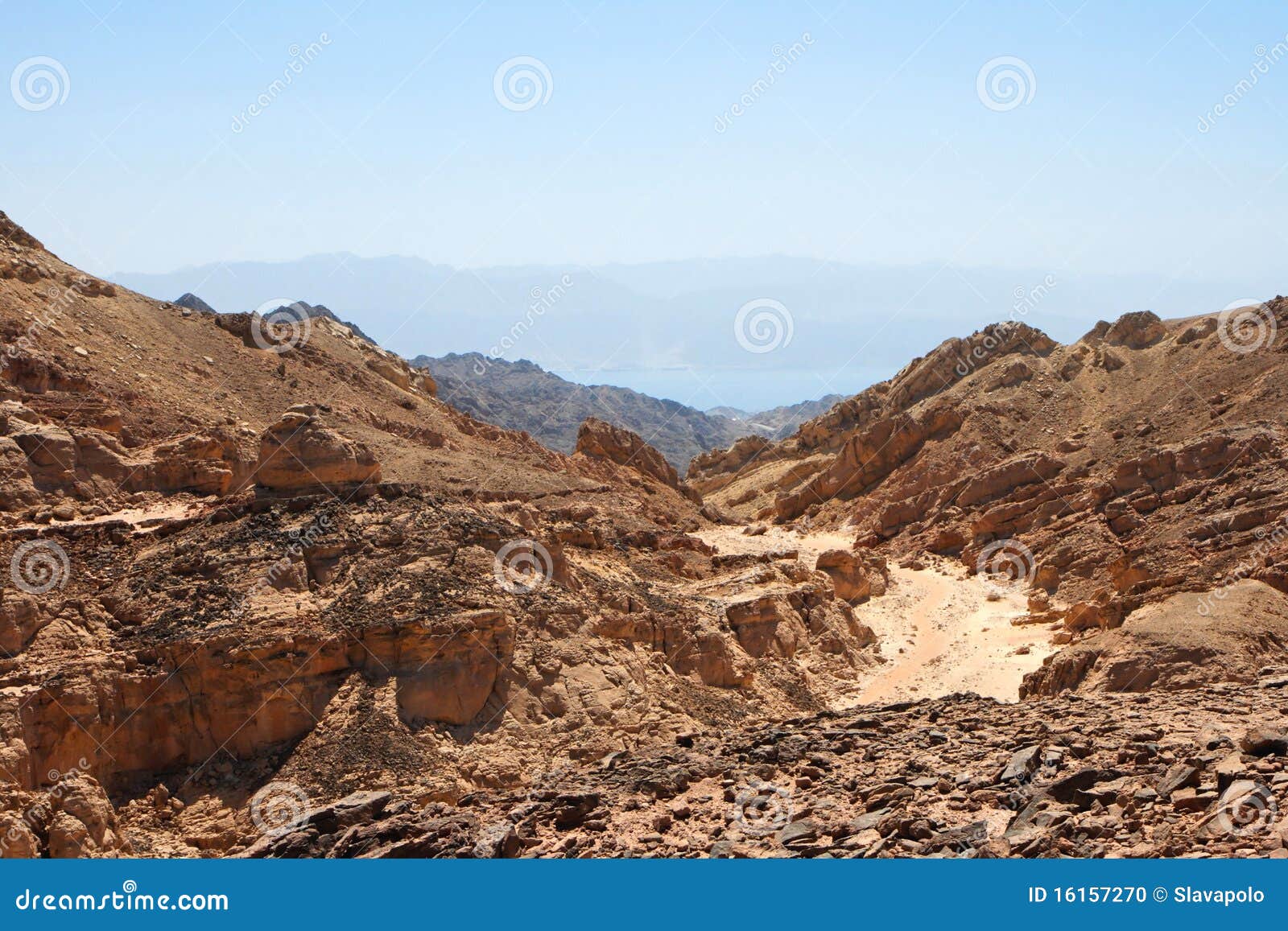 Rocky desert landscape stock photo. Image of jagged, skyline - 16157270