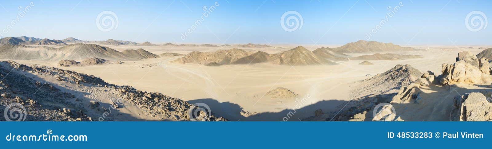 Rocky Desert Landscape with Mountains Stock Image - Image of desert ...