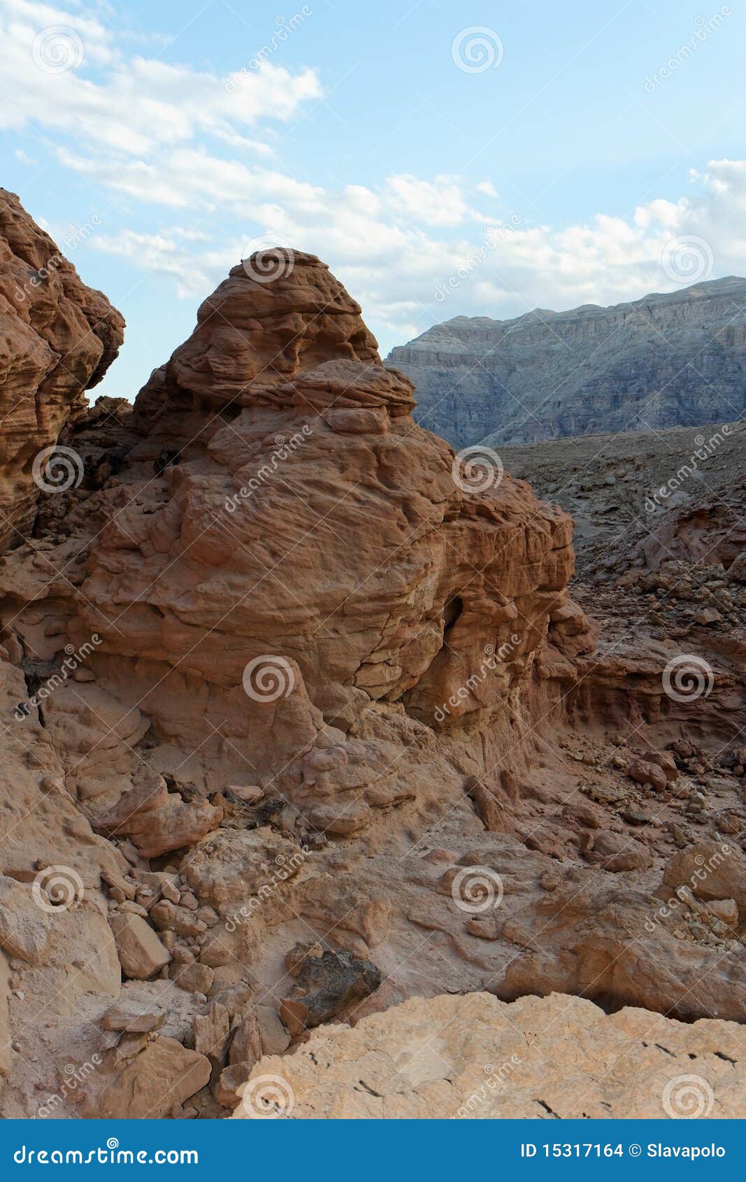 Rocky Desert Landscape at Sunset Stock Photo - Image of mushroom ...