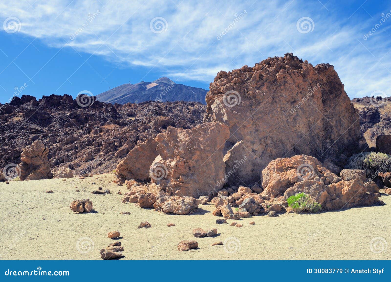 Panorama on Teide stock image. Image of geological, majestic - 30083779