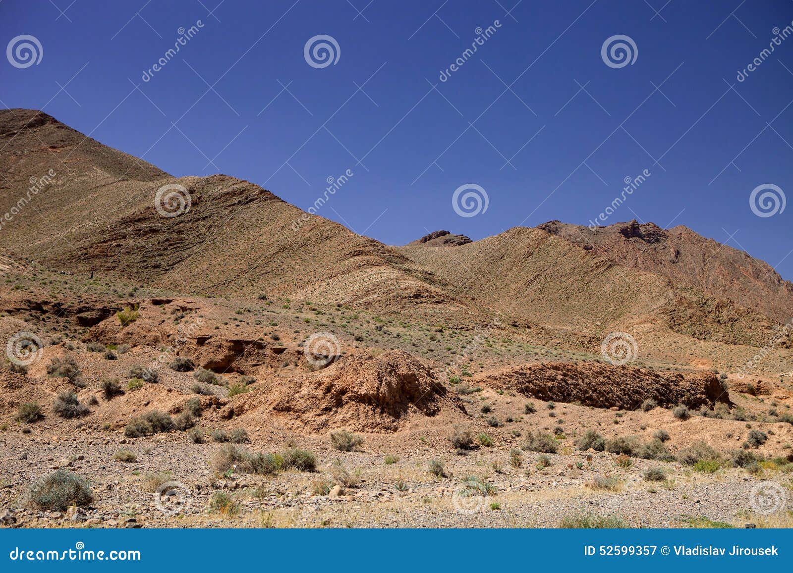 The Rocky Desert Mountains in Central Morocco Stock Image - Image of ...