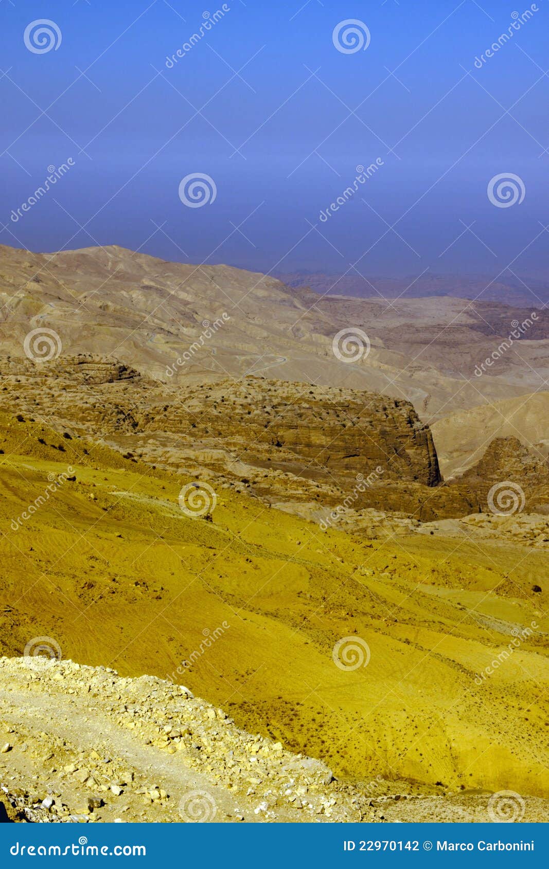 Rocky Desert of Southern Jordan Stock Photo - Image of hill, landmark ...