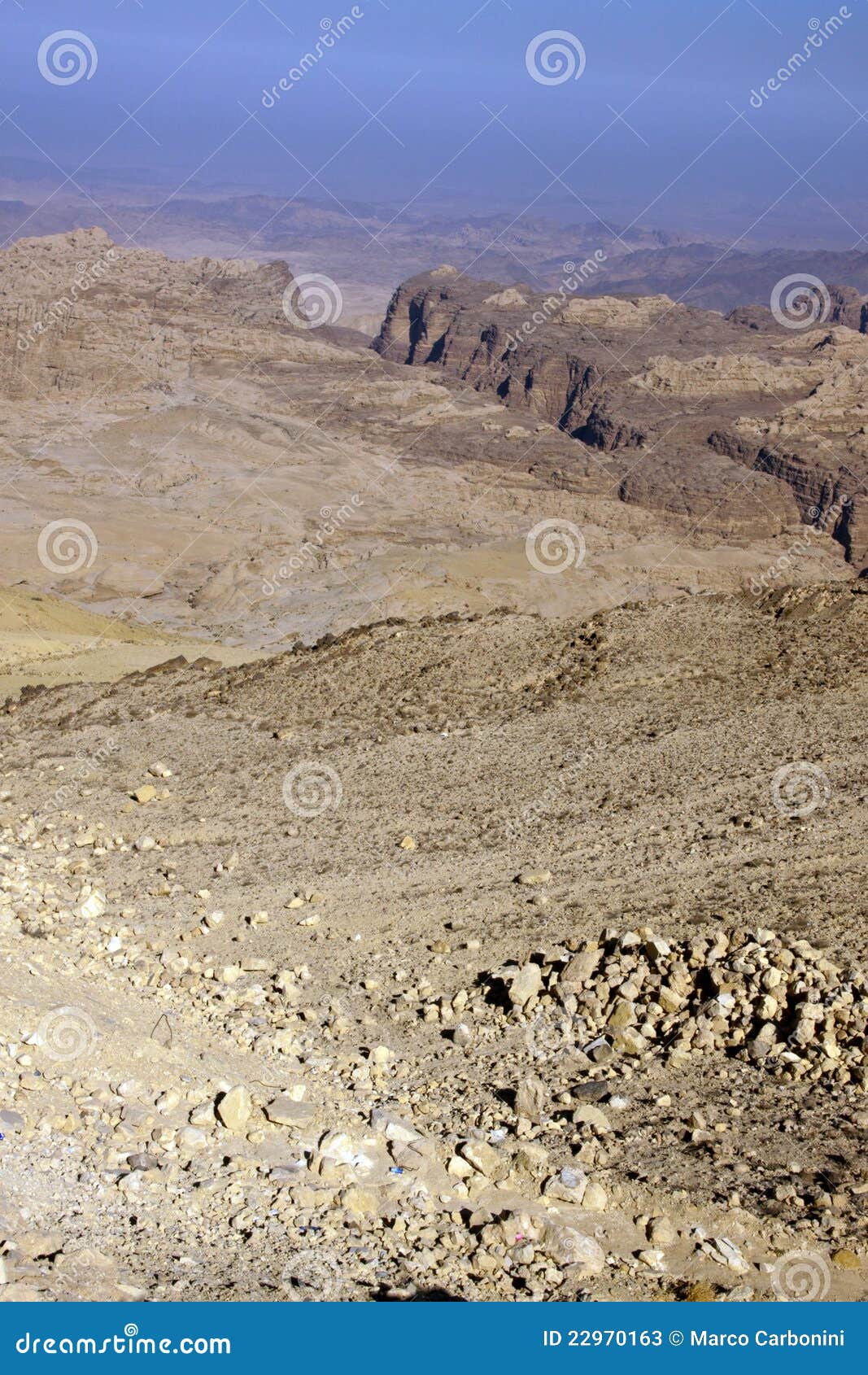 Rocky Desert of Southern Jordan, Asia Stock Image - Image of scenery ...