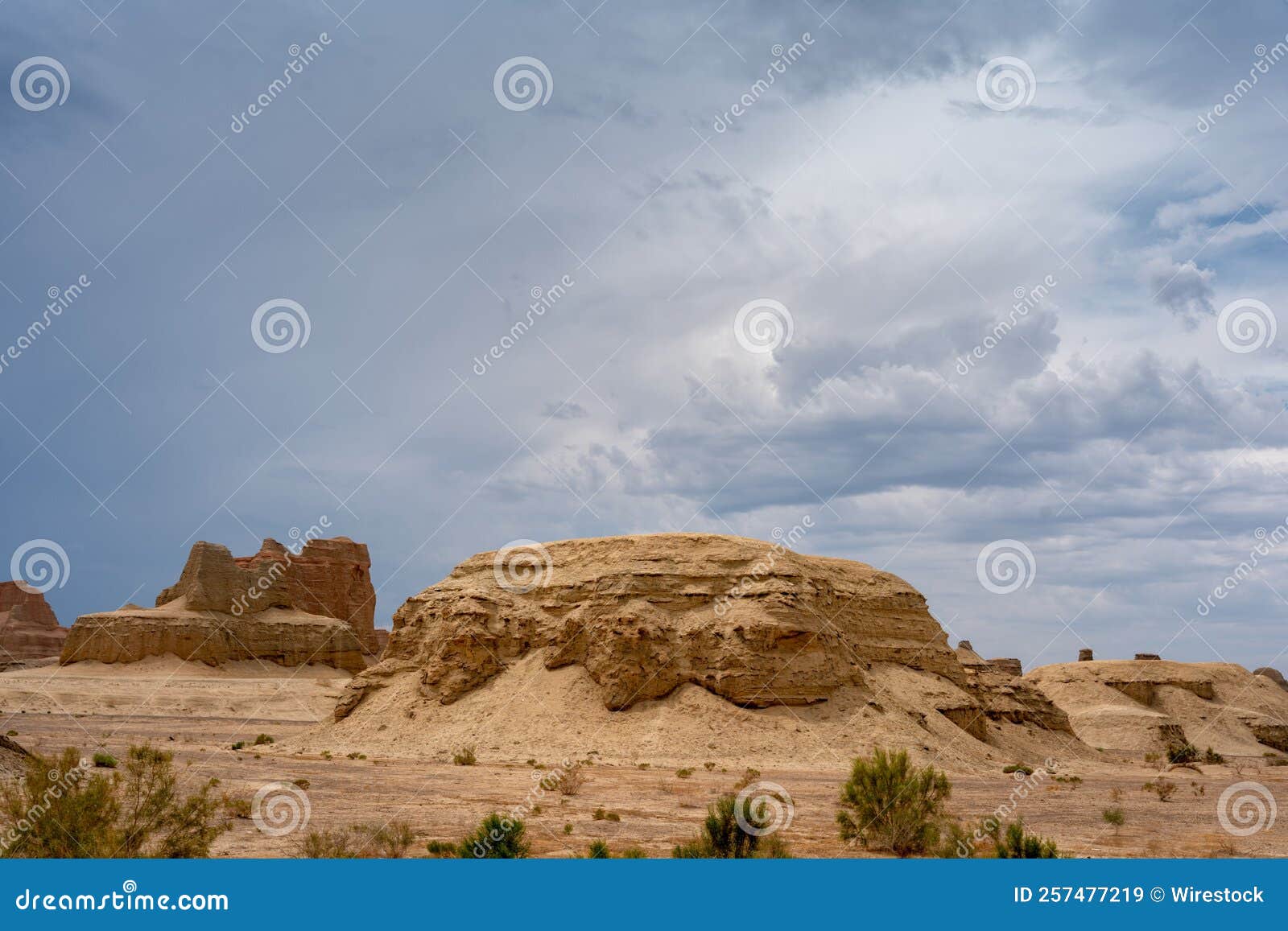 Rocky, Deserted Landscape with Huge Hills Stock Image - Image of ...