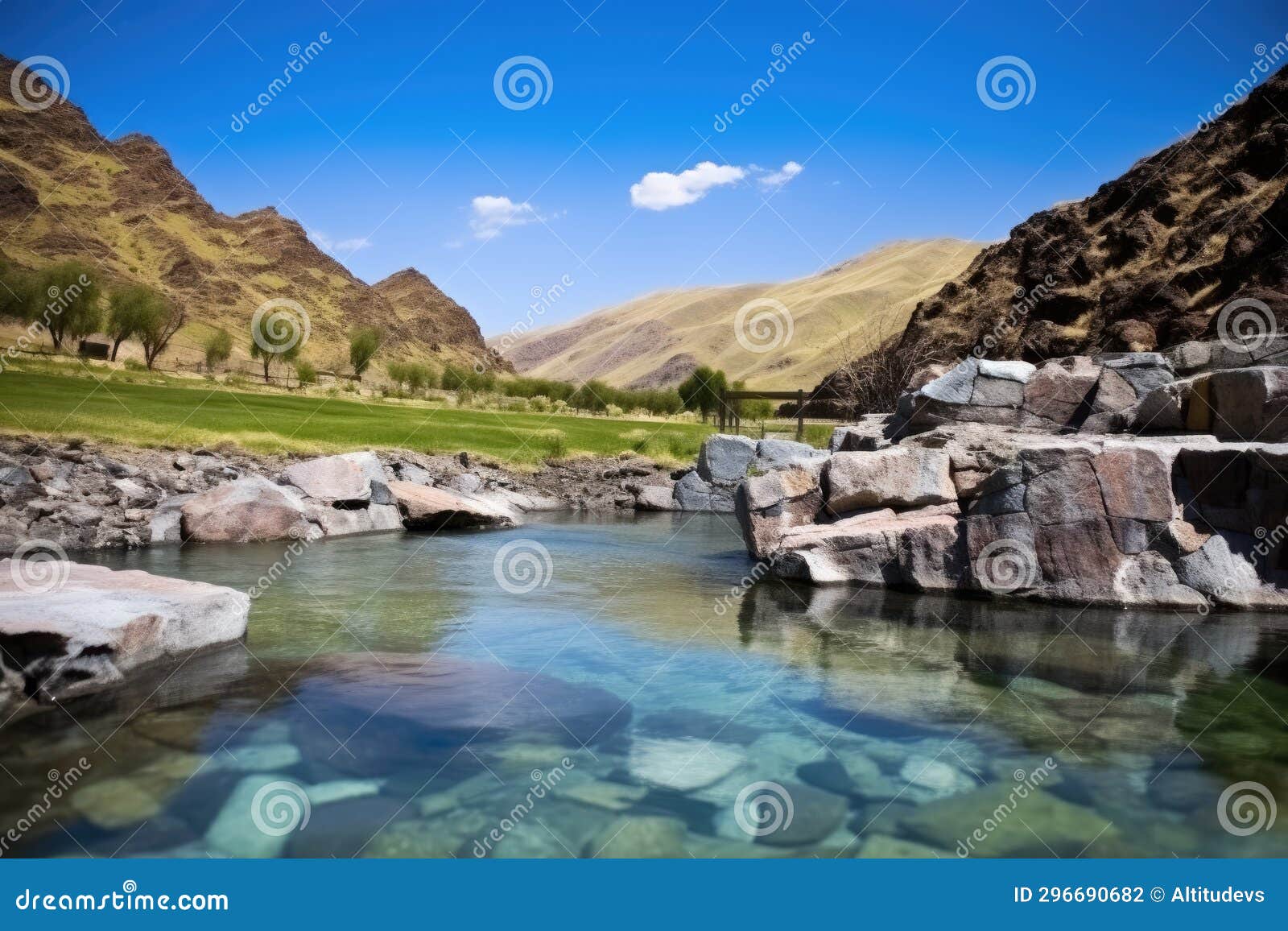 Rocky Edges Around a Hot Spring Pool Stock Photo - Image of steamy ...