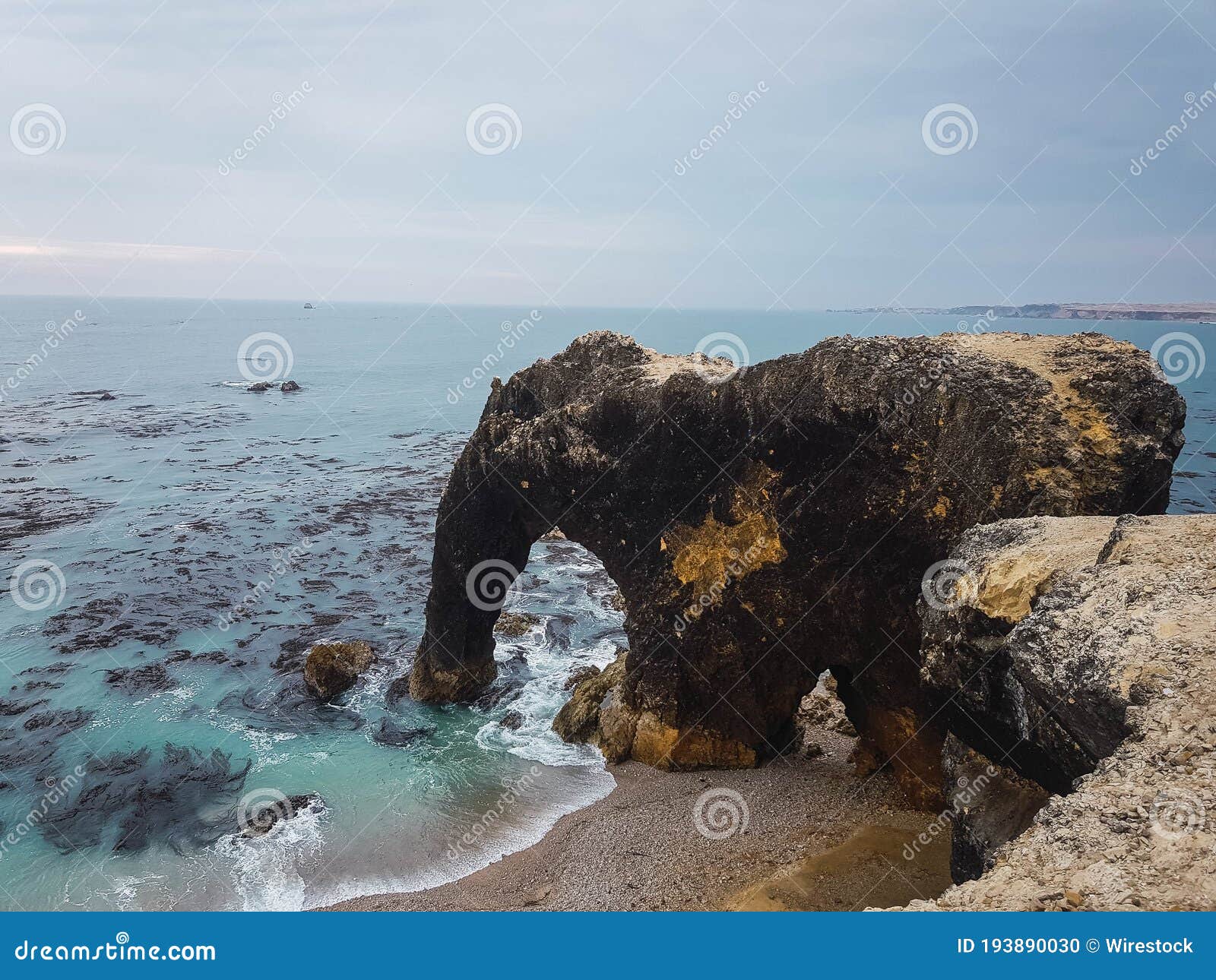 Rocky Formation Named the Elephant Located in Marcona, Peru during ...