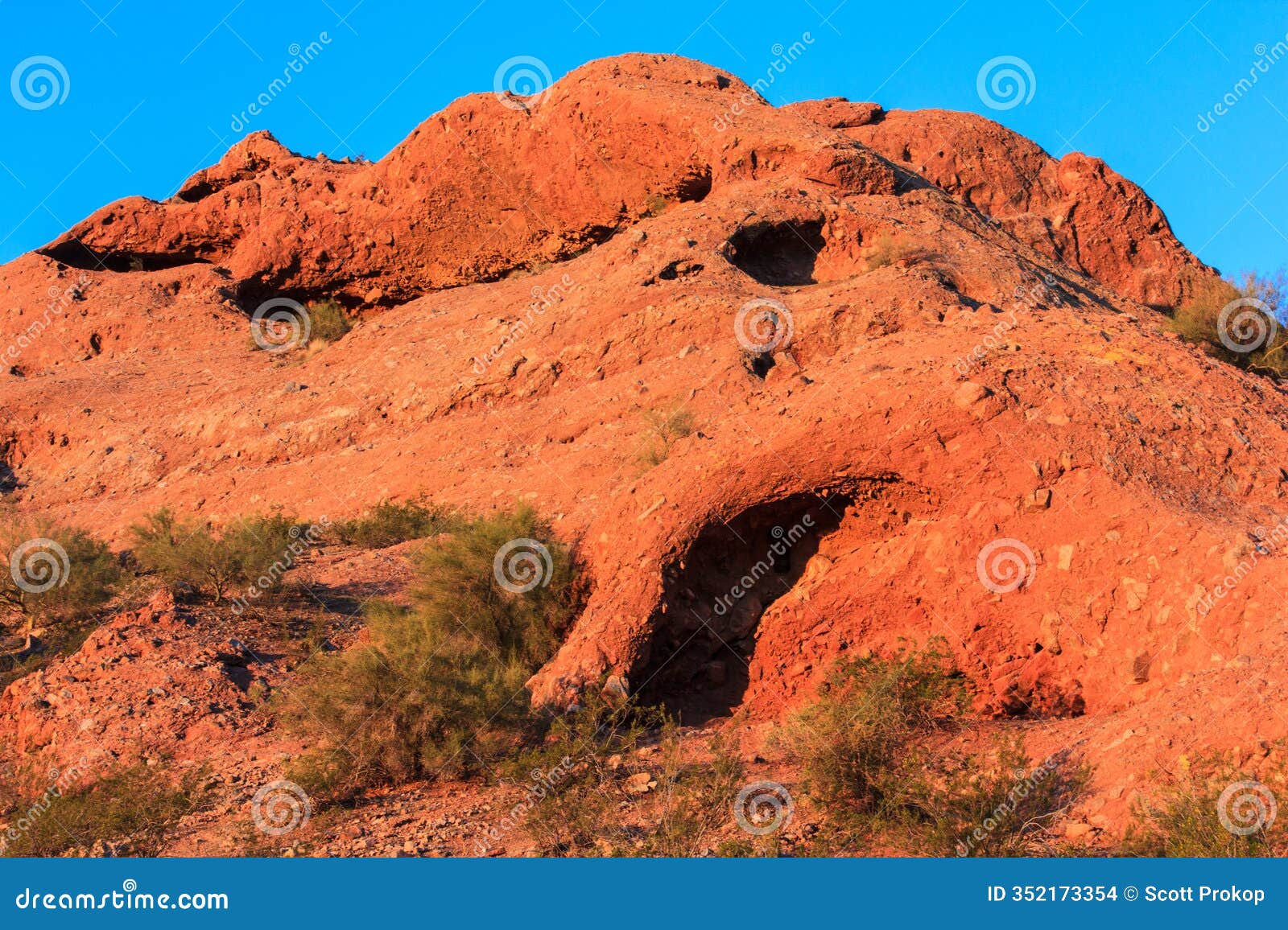 Small Cave In A Cliff By A Beach Stock Photography | CartoonDealer.com ...