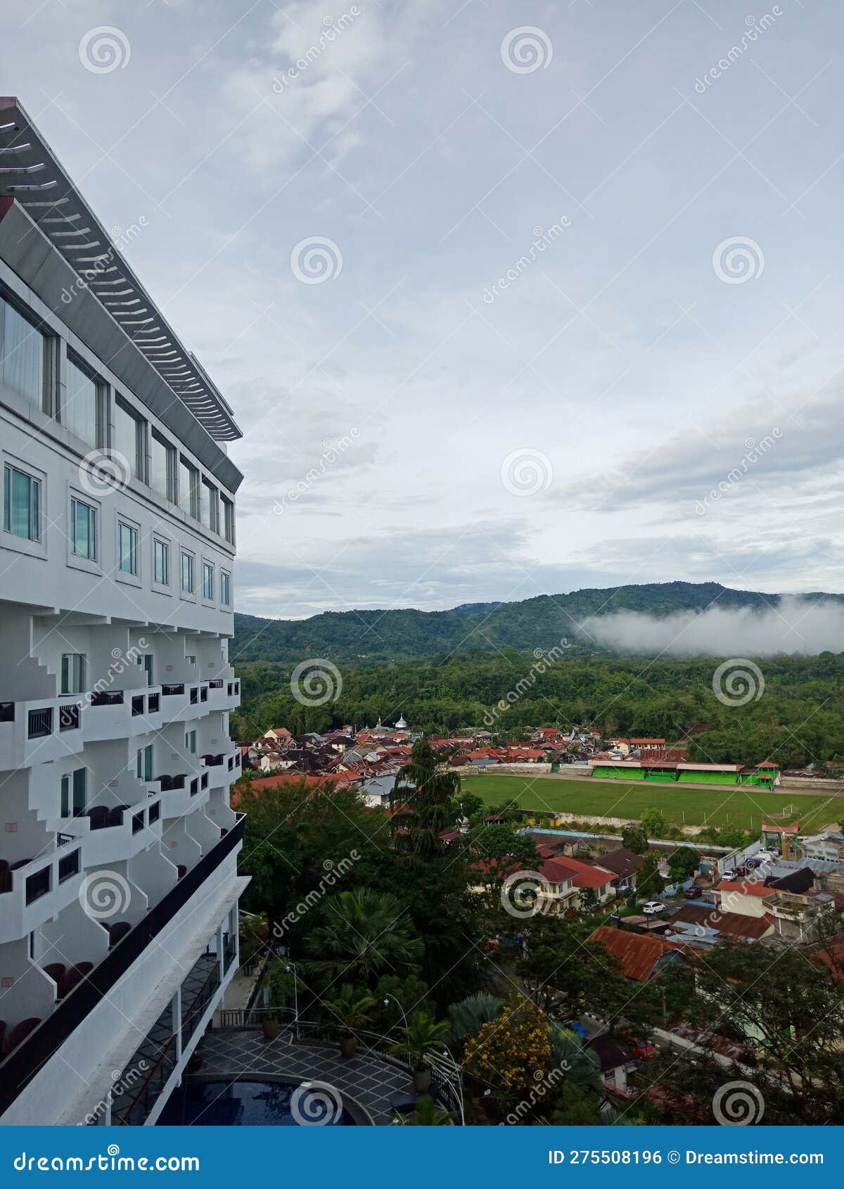 Rocky Hotel View Pool Mountain Sky Morning View Stock Photo - Image of ...