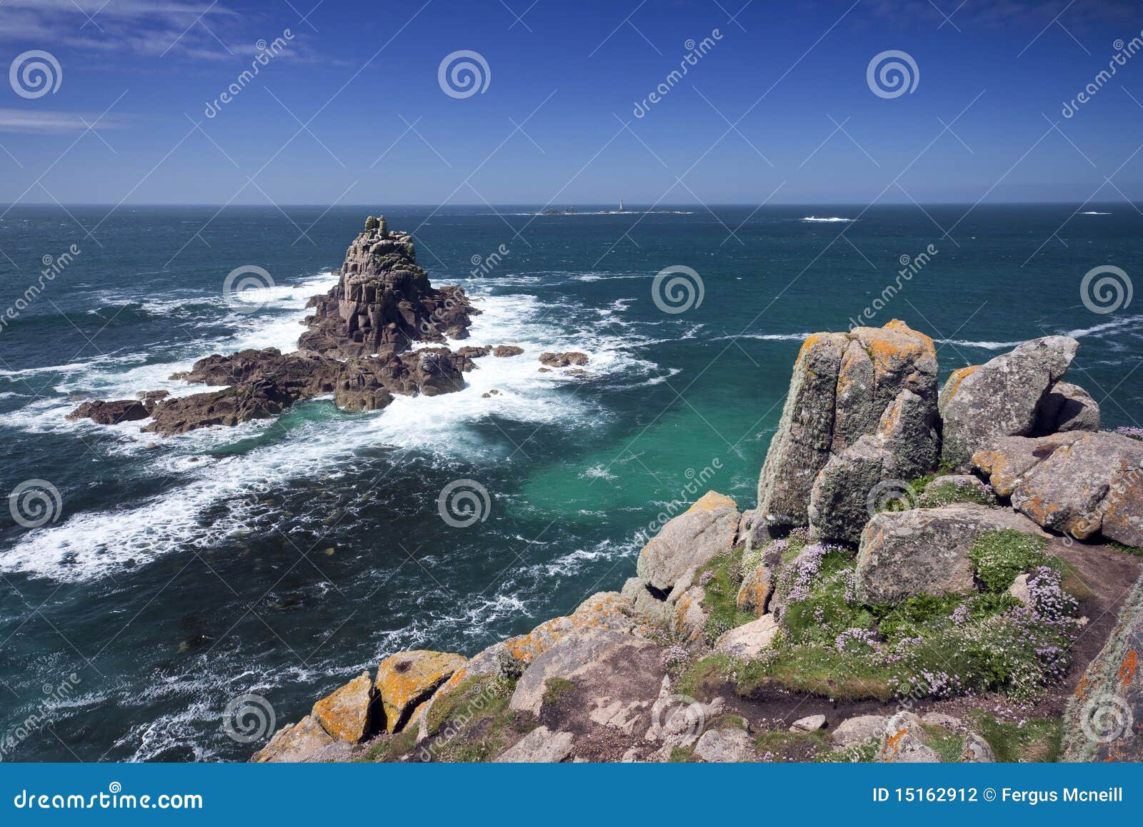 Rocky Isles Off Land s End stock photo. Image of stones - 15162912