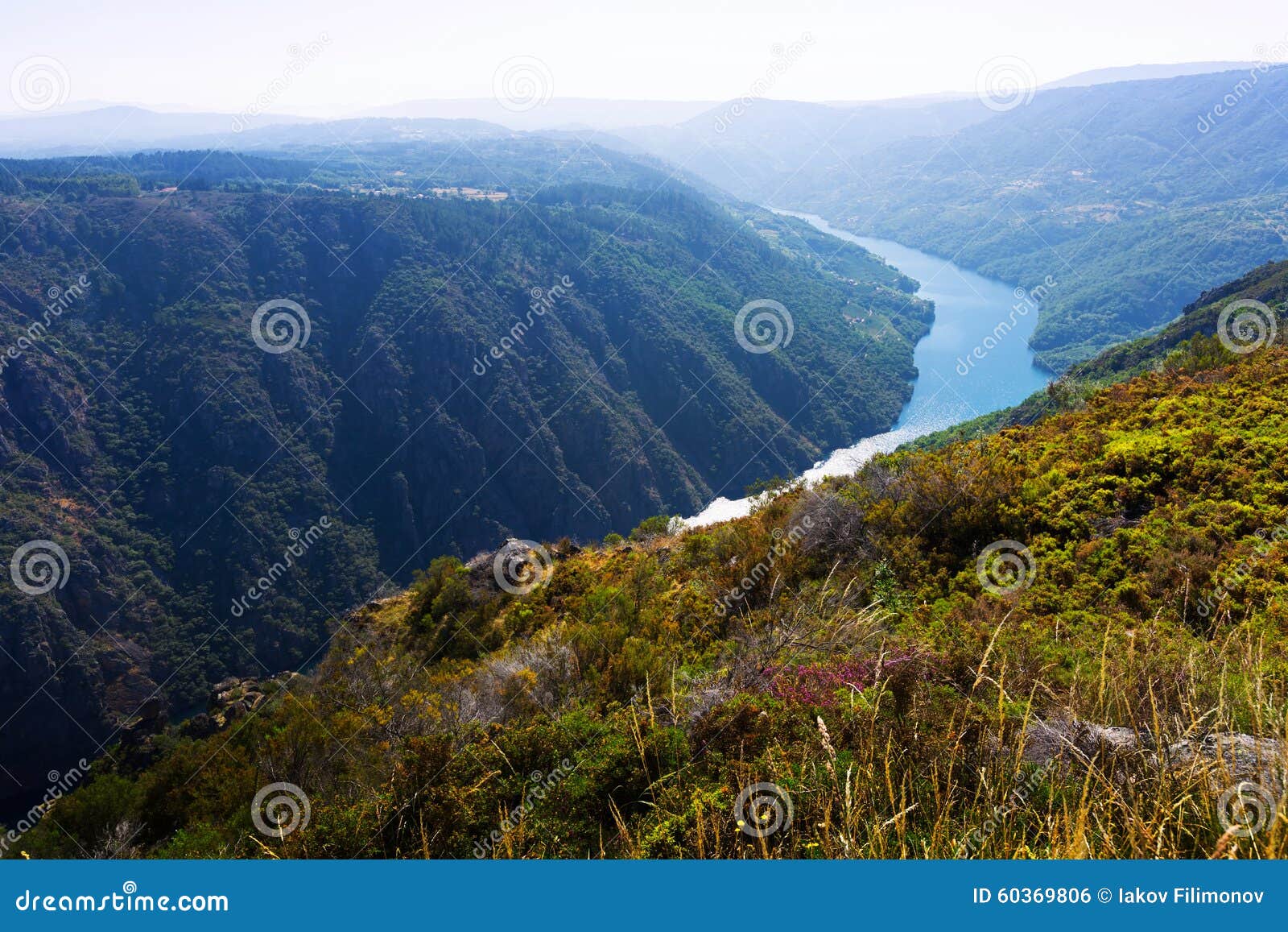 Rocky Landscape with River in Galicia Stock Photo - Image of landscape ...