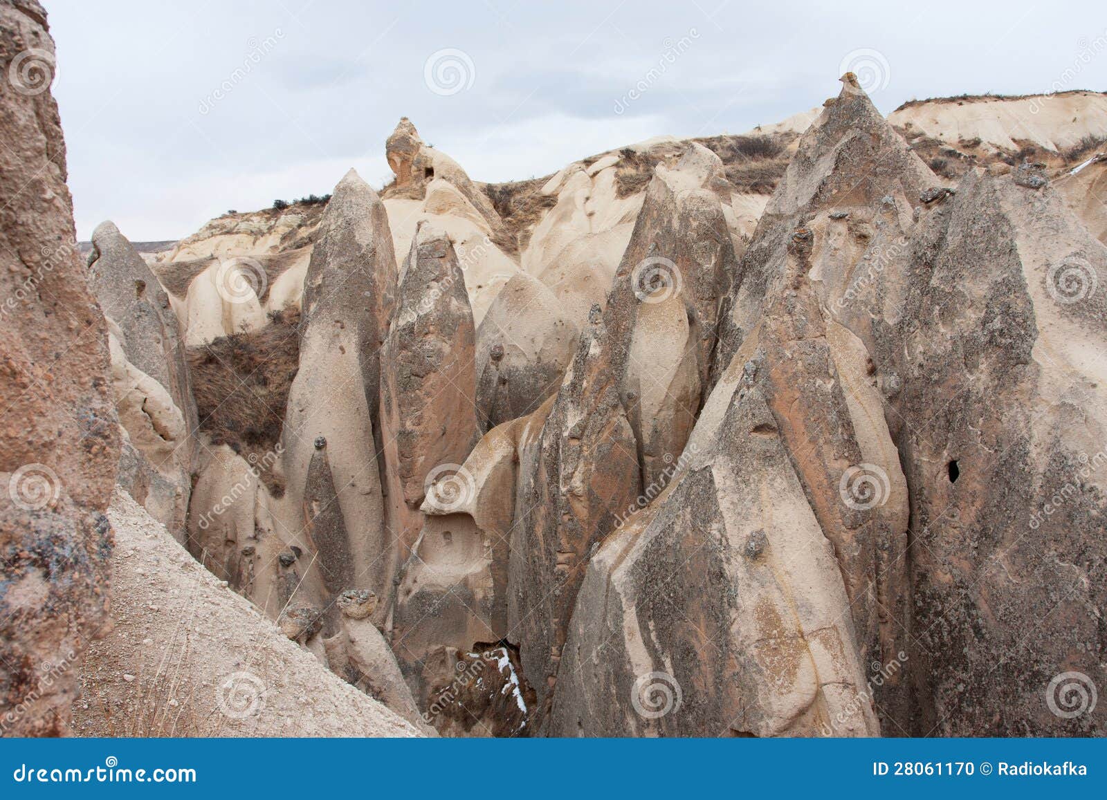 Rocky landscape in Turkey stock photo. Image of cave - 28061170