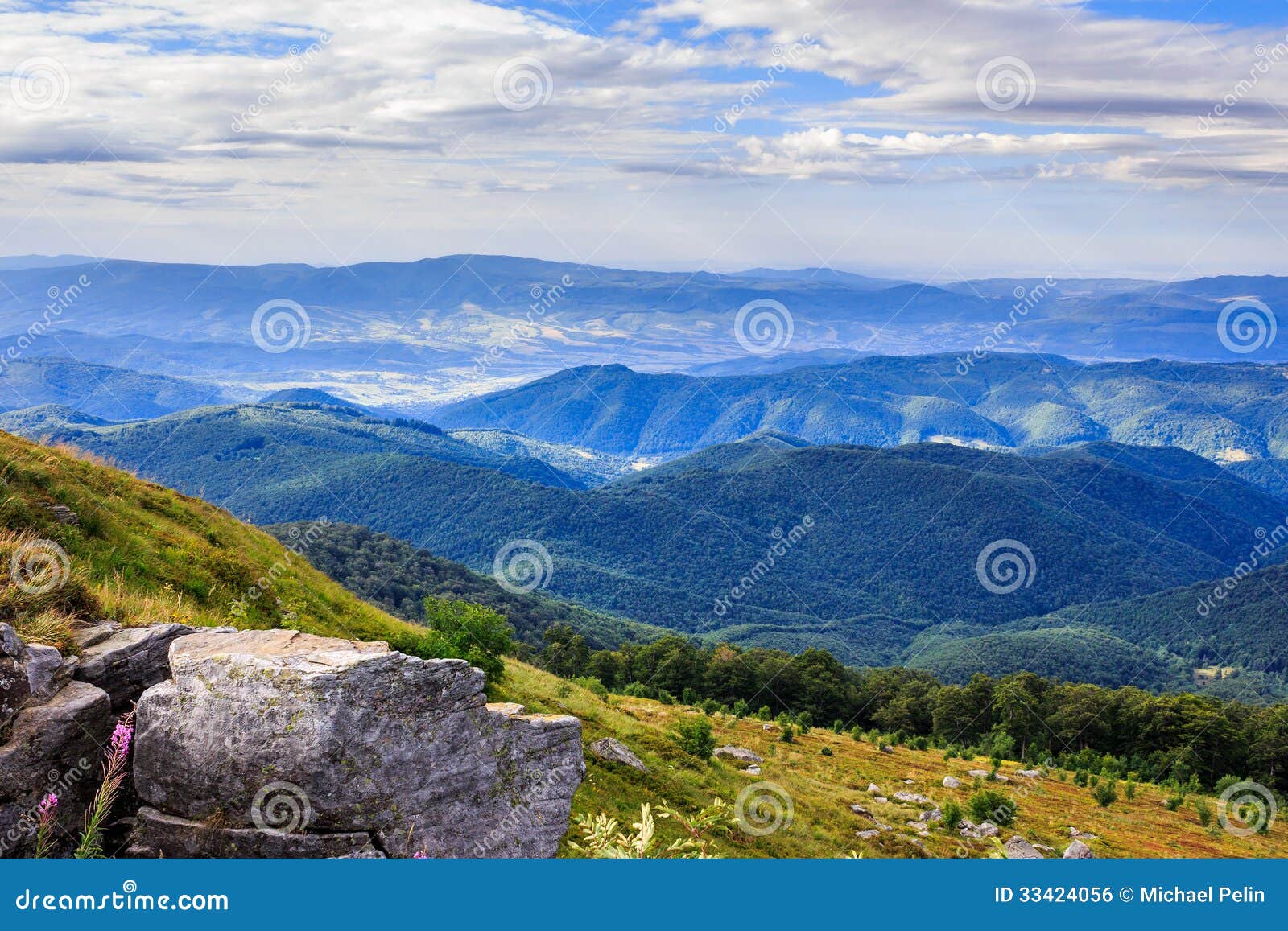 Rocky Ledge on the Hillside. Horizontal Stock Photo - Image of boulder ...