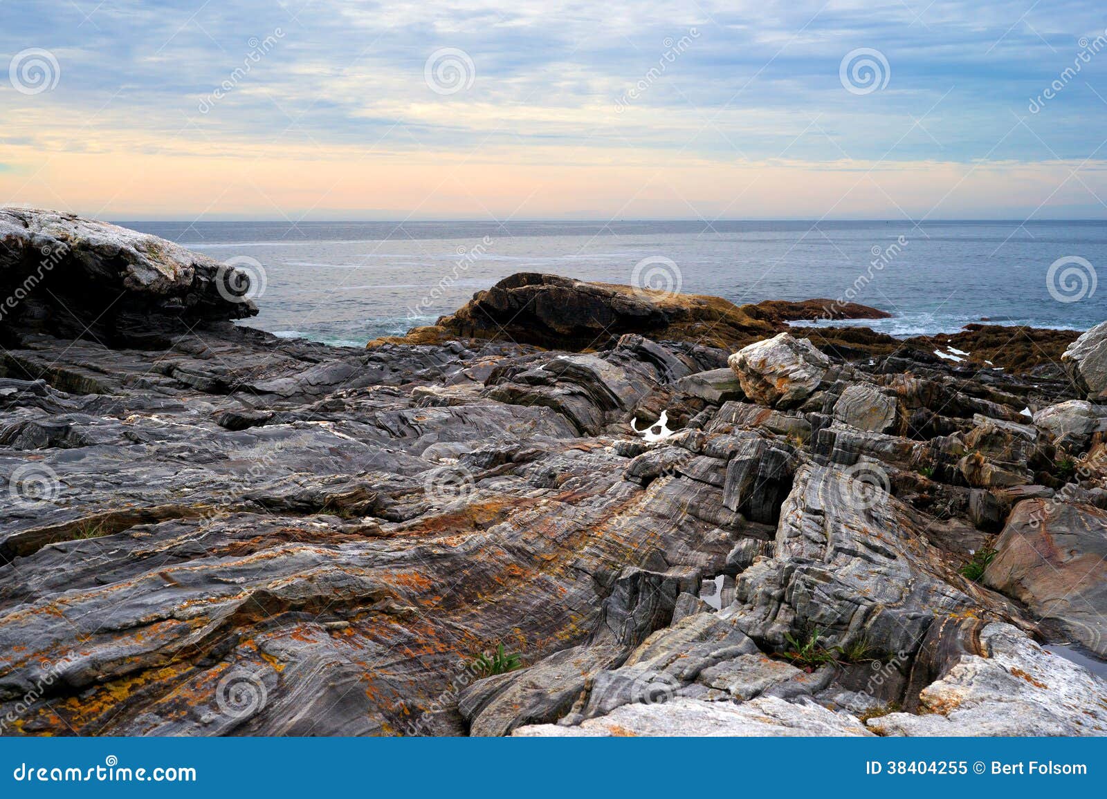 Rocky Ledges and Atlantic Ocean Stock Image - Image of atlantic, water ...