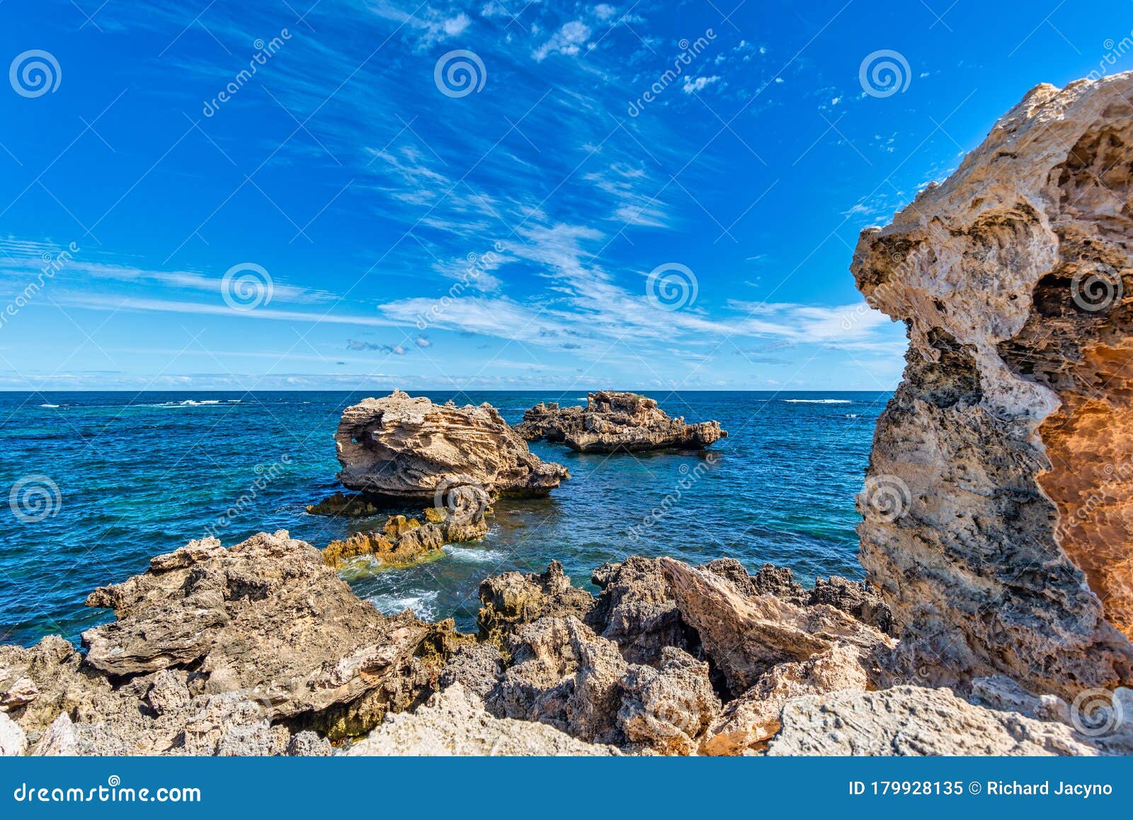 Rocky Limestone Formations on the Coast and Beaches of Point Peron ...