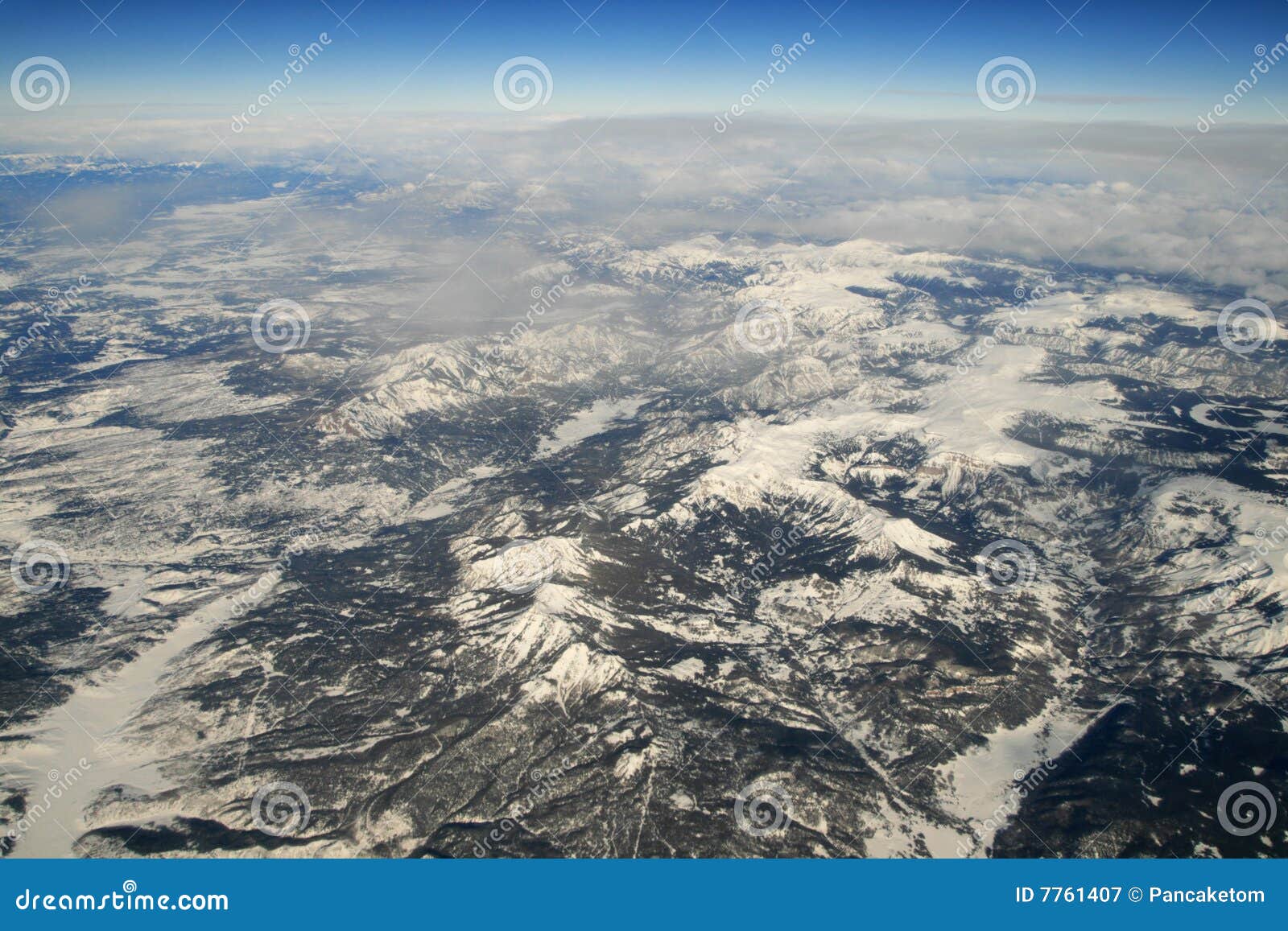 Rocky Mountain Aerial Photo Stock Image - Image of snowy, range: 7761407