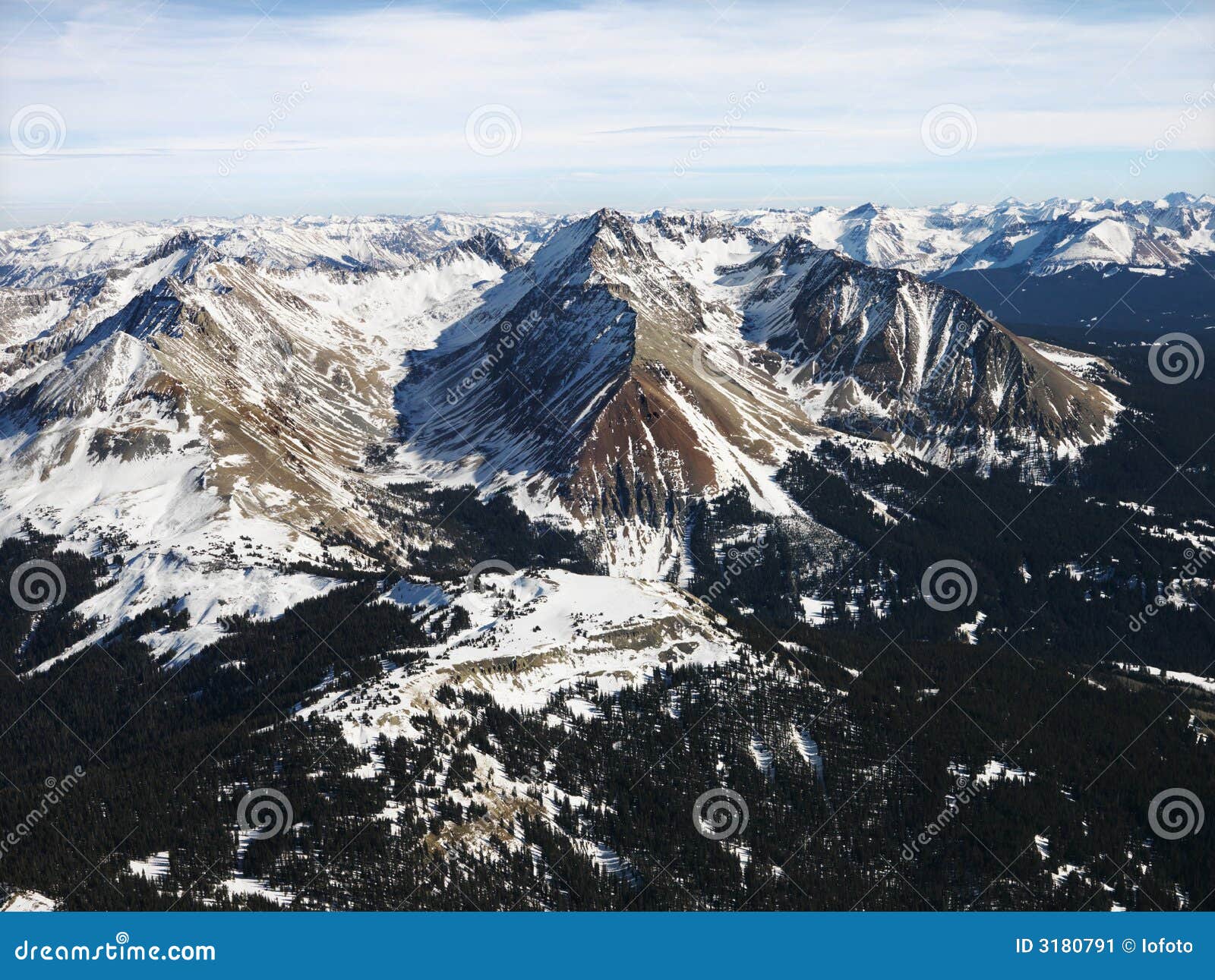 Rocky Mountain Aerial View. Stock Image - Image of scenery, geography ...