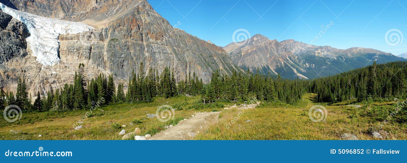 Rocky mountain and meadows stock photo. Image of canada - 5096852