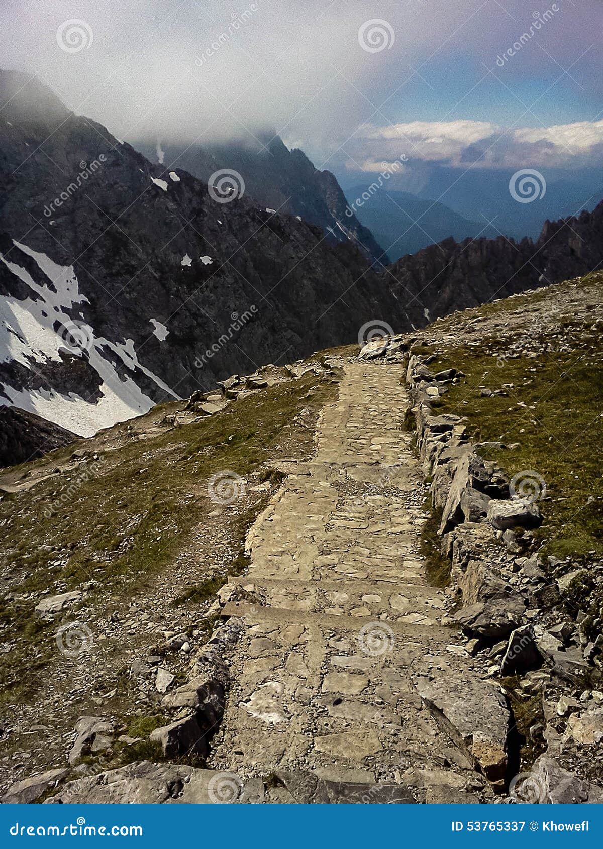 Rocky Mountain Path stock image. Image of grey, forward - 53765337