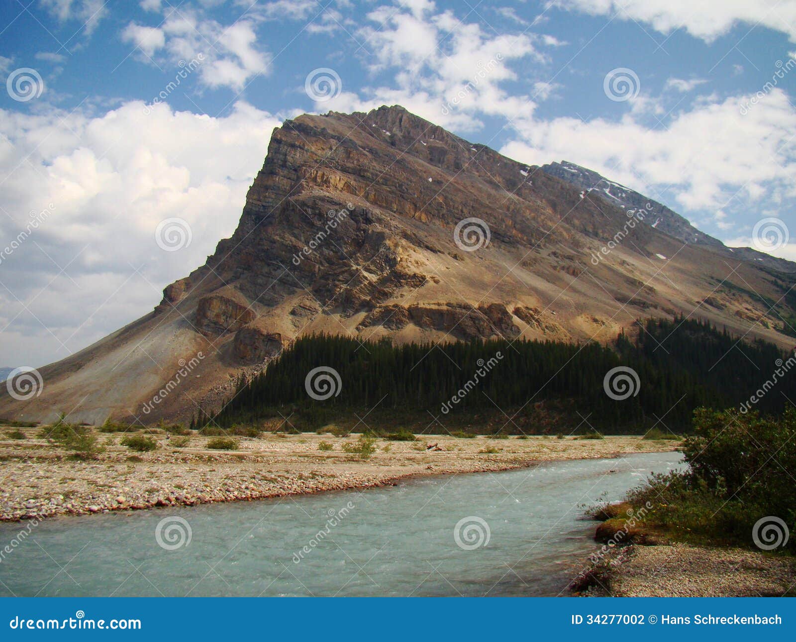 Rocky Mountain River stock foto. Image of stromend, alberta - 34277002