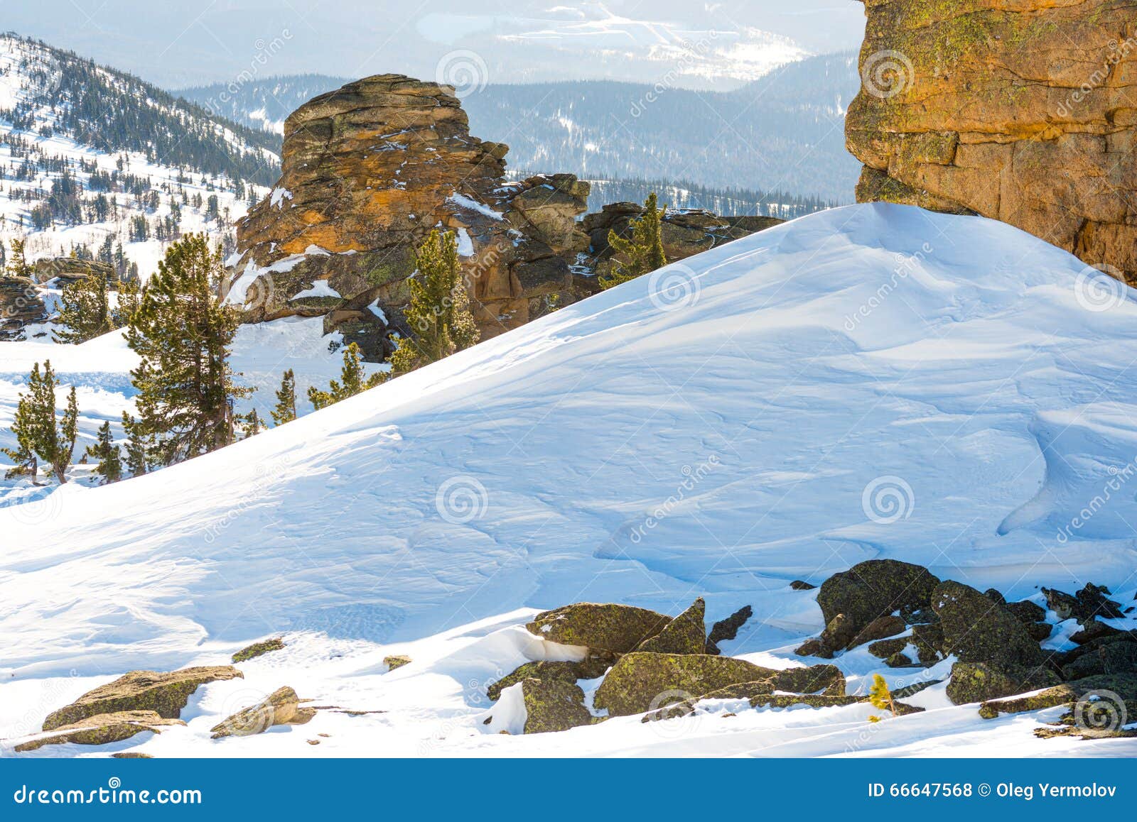 Rocky Mountain in snow stock photo. Image of rocky, panoramic - 66647568