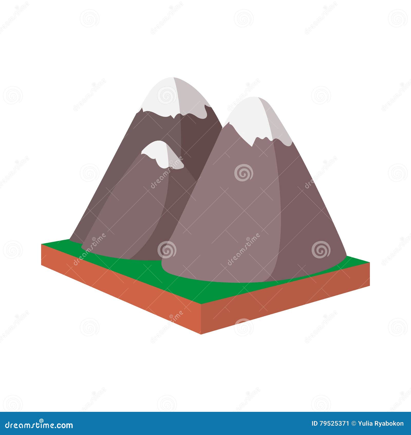 Rocky Mountains, Canada Icon, Cartoon Style Stock Vector - Illustration ...