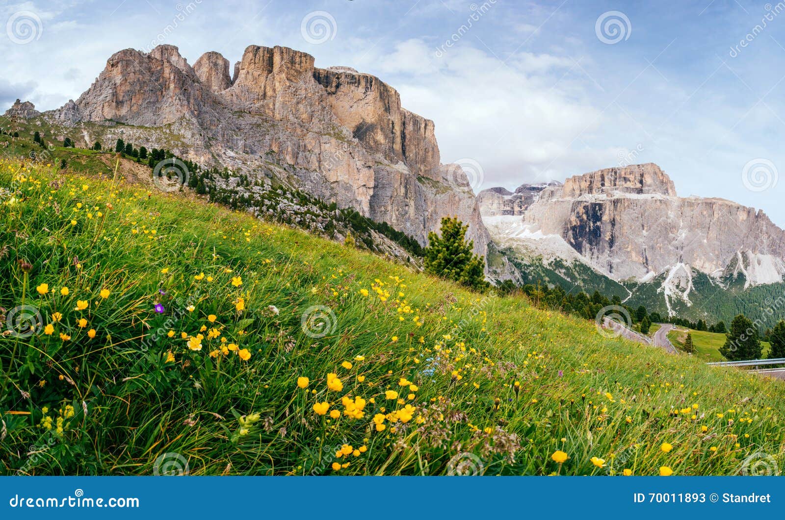 Rocky Mountains at Sunset.Dolomite Alps, Italy Stock Image - Image of ...