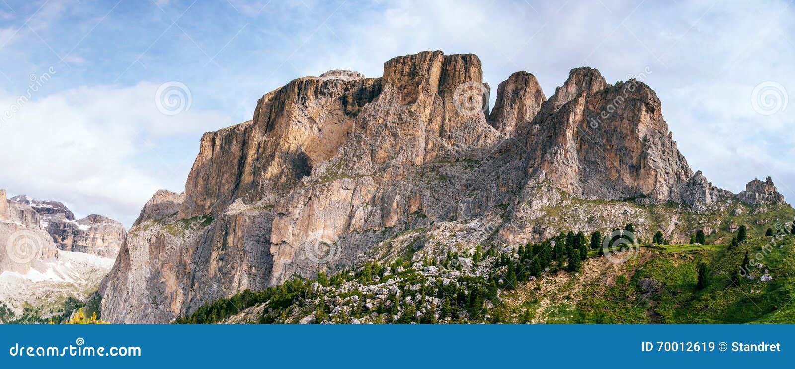 Rocky Mountains at Sunset.Dolomite Alps, Italy. Stock Image - Image of ...