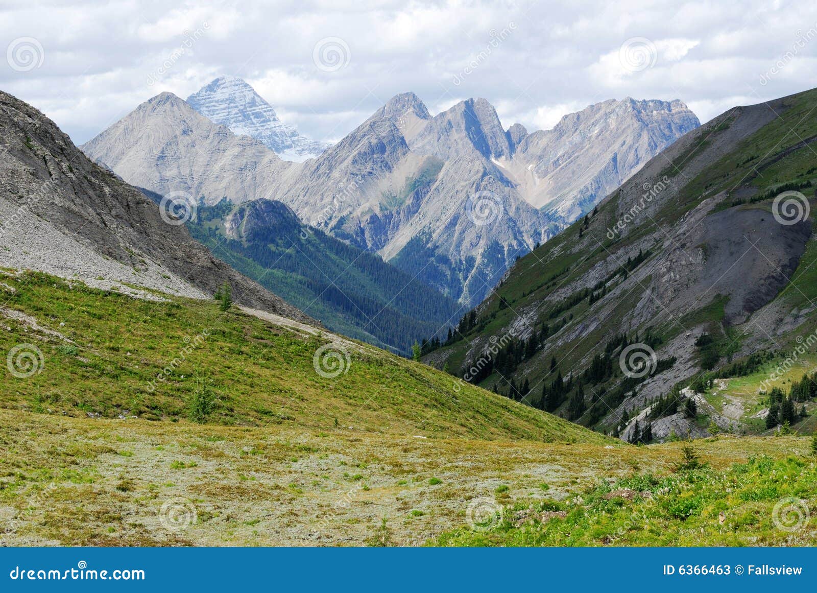 Rocky mountains and valley stock image. Image of canada - 6366463