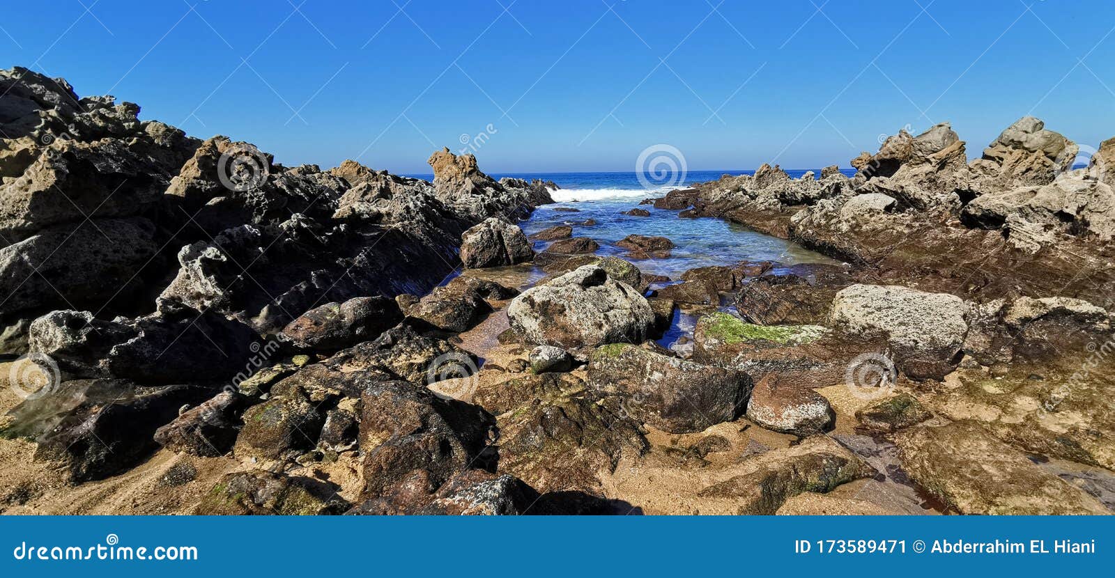 Rocky Ocean Beach stock image. Image of ocean, sand - 173589471