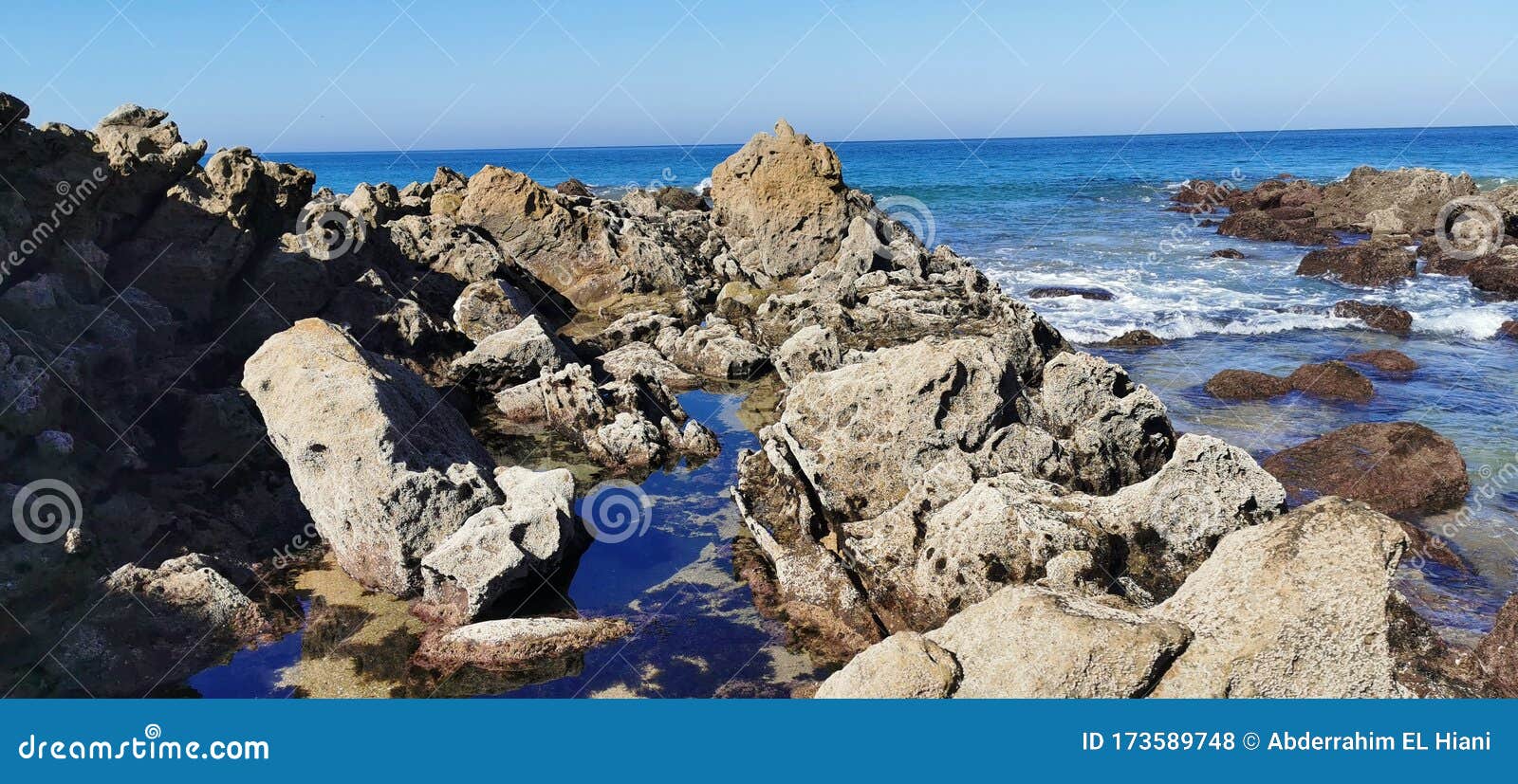 Rocky Ocean Beach stock photo. Image of sand, ocean - 173589748