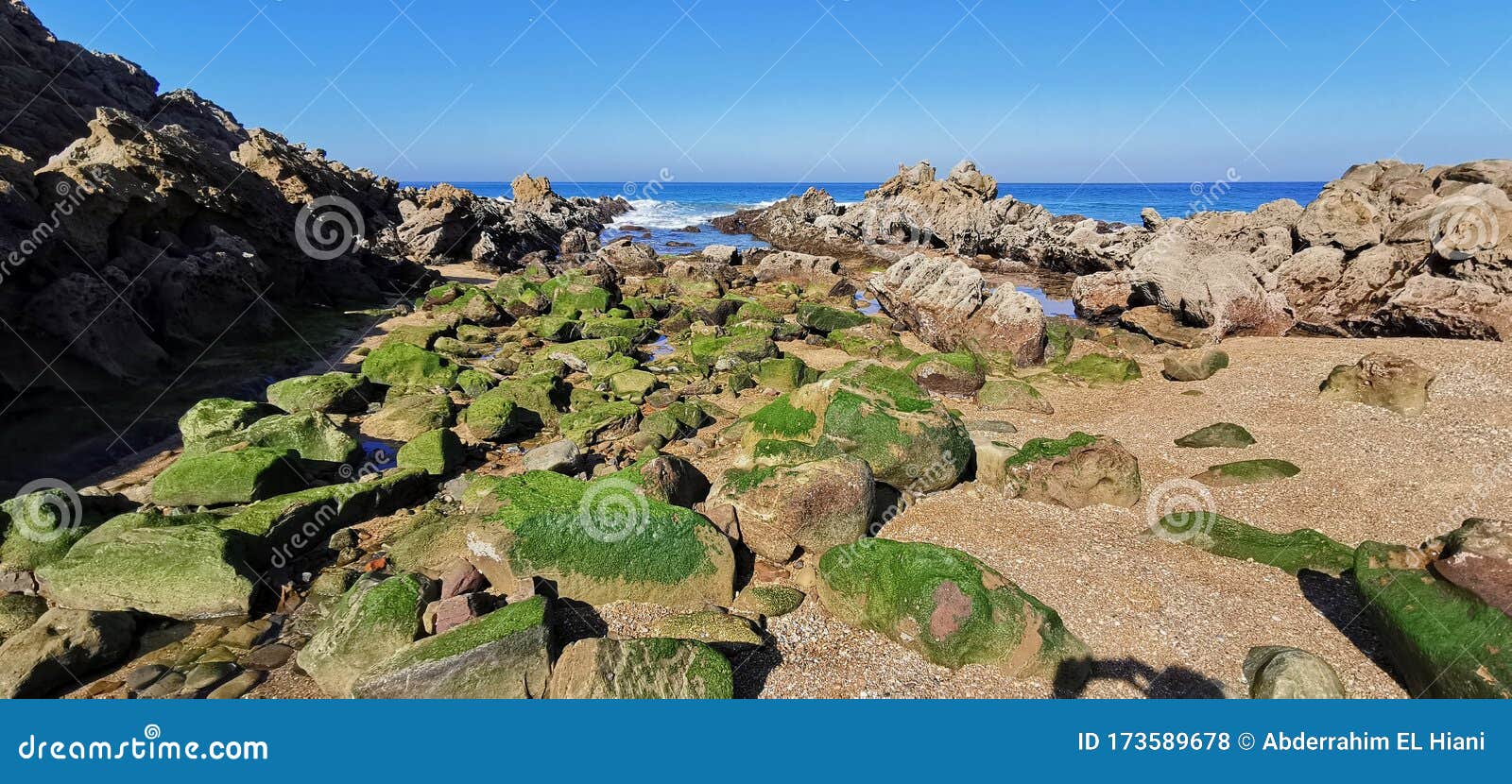 Rocky Ocean Beach stock photo. Image of seascape, wavebreaker - 173589678