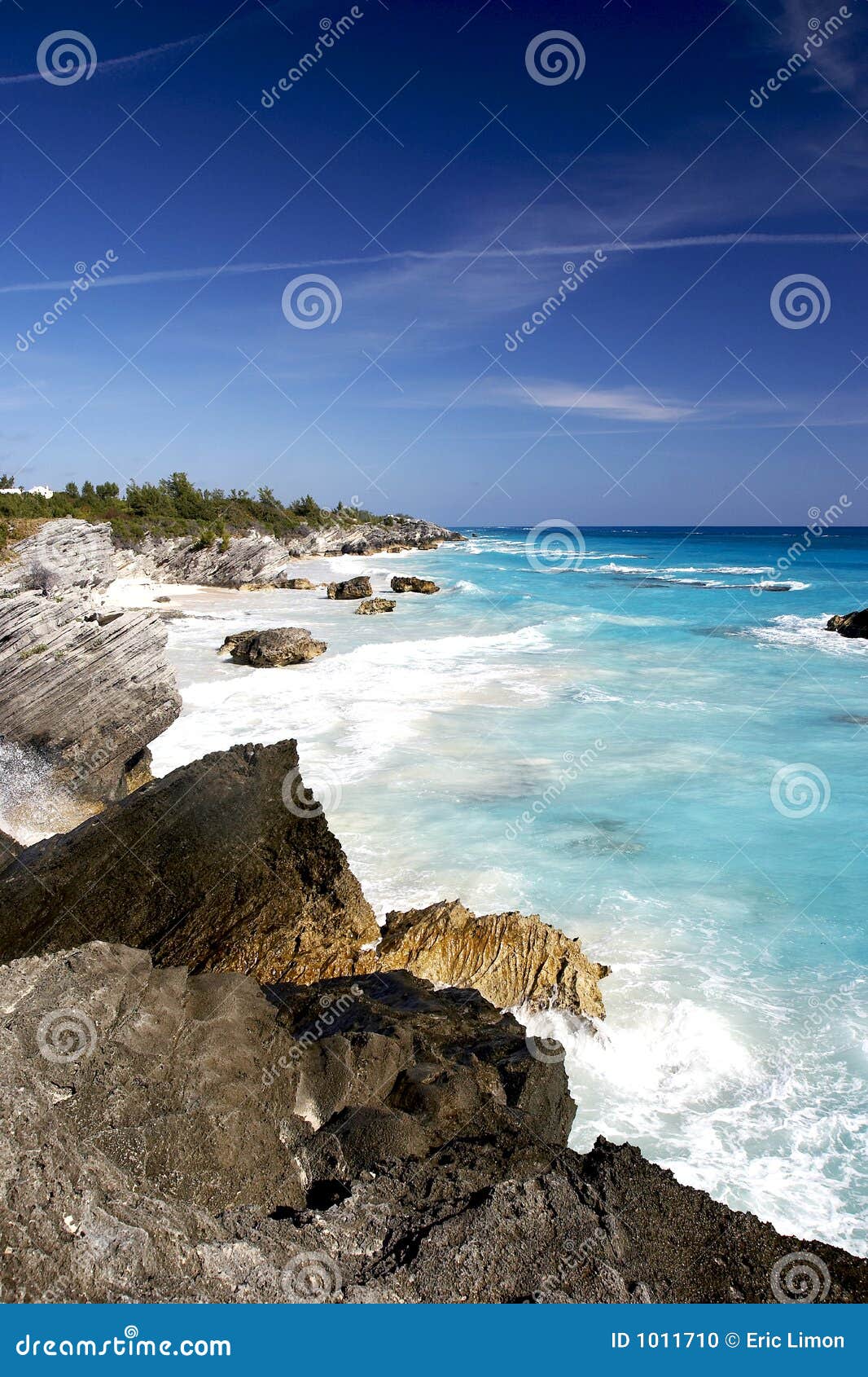 Rocky ocean shoreline stock photo. Image of feelings, palm - 1011710
